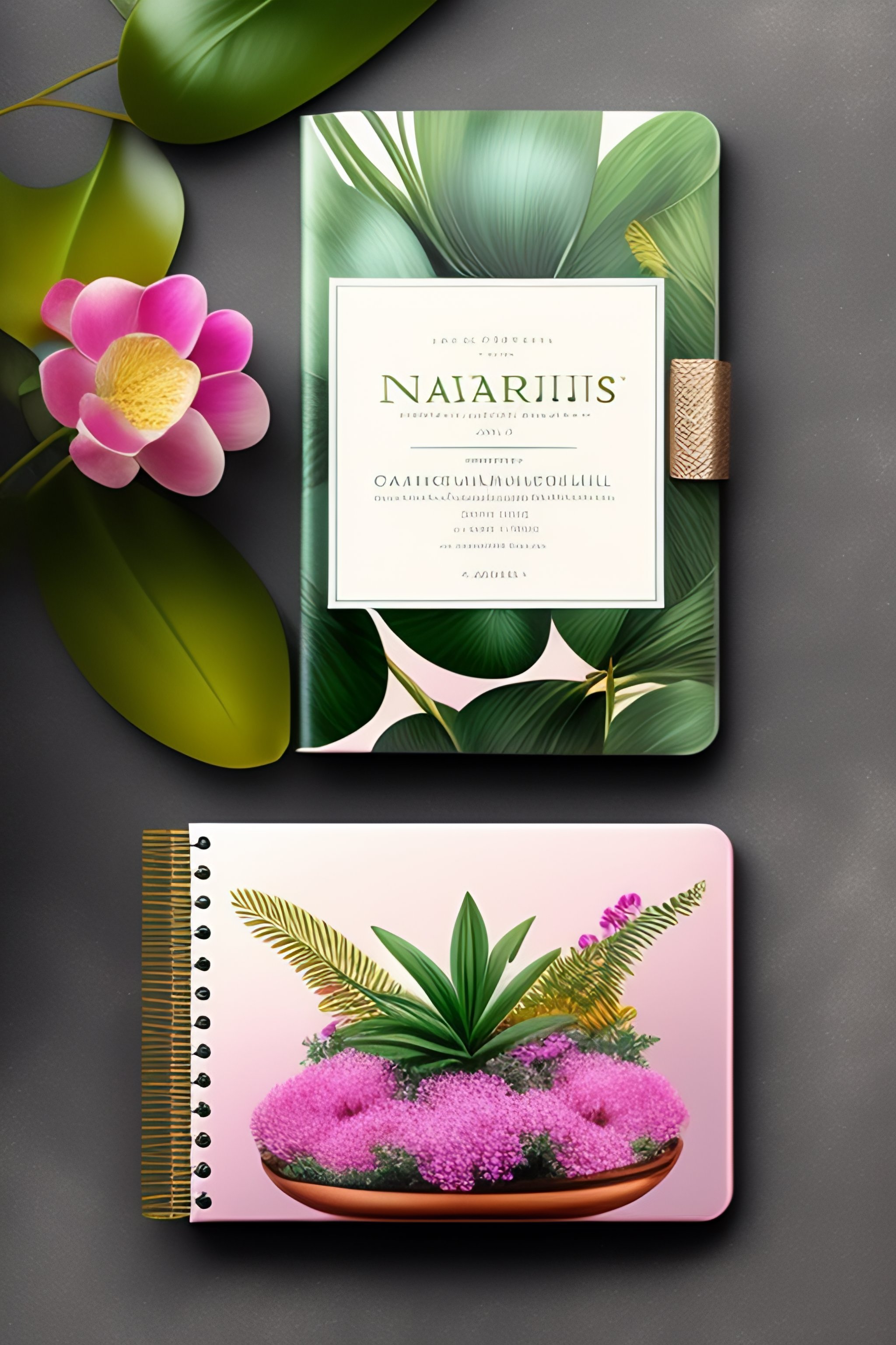 Lexica - Natural cosmetics notebook with a cover title: "livro digital ...