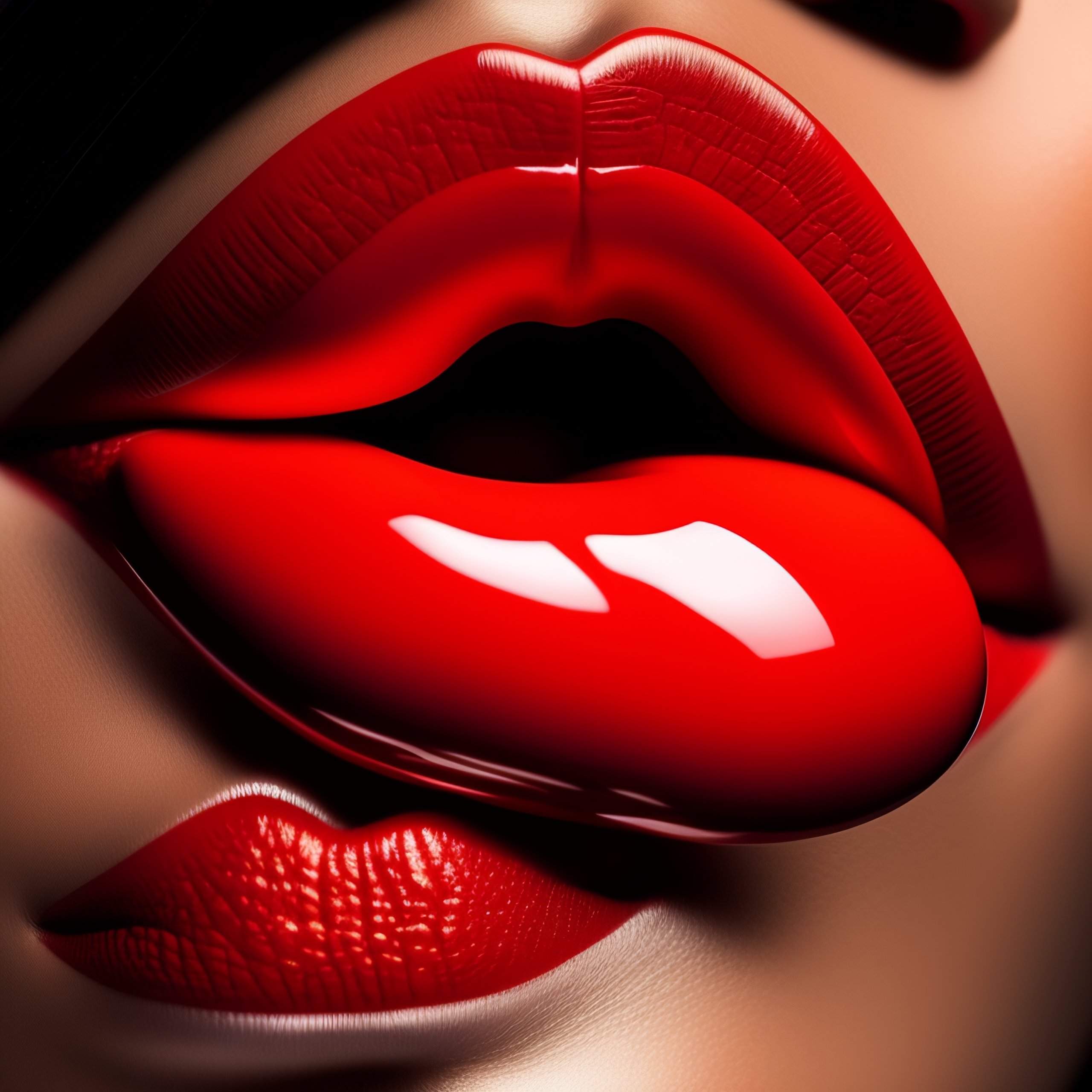 Lexica - Letter M in the form of red lips