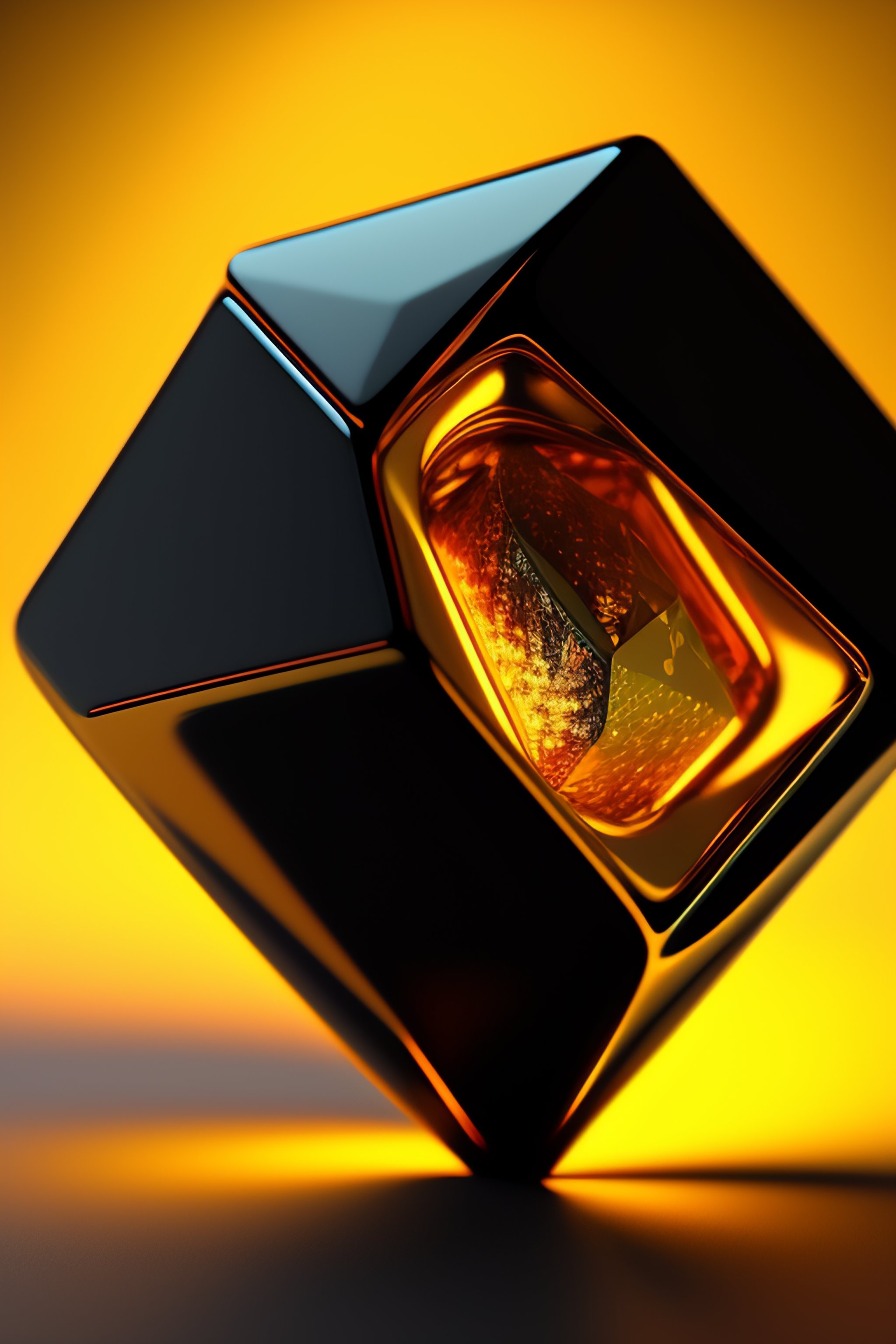 Lexica - A photorealistic render of a metallic crystalline neotribal ...