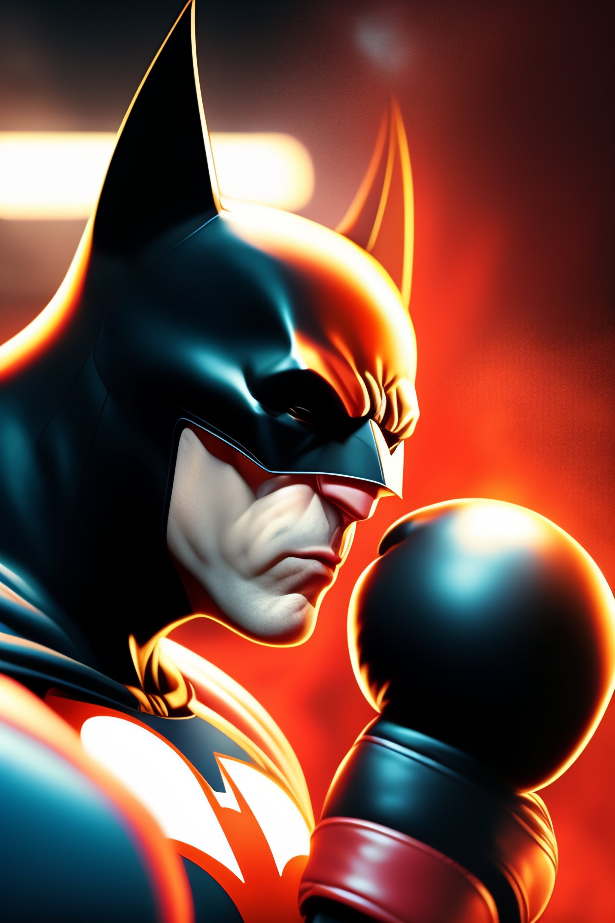 Lexica - Batman punching Mickey Mouse in a boxing ring. Hitting, blood ...