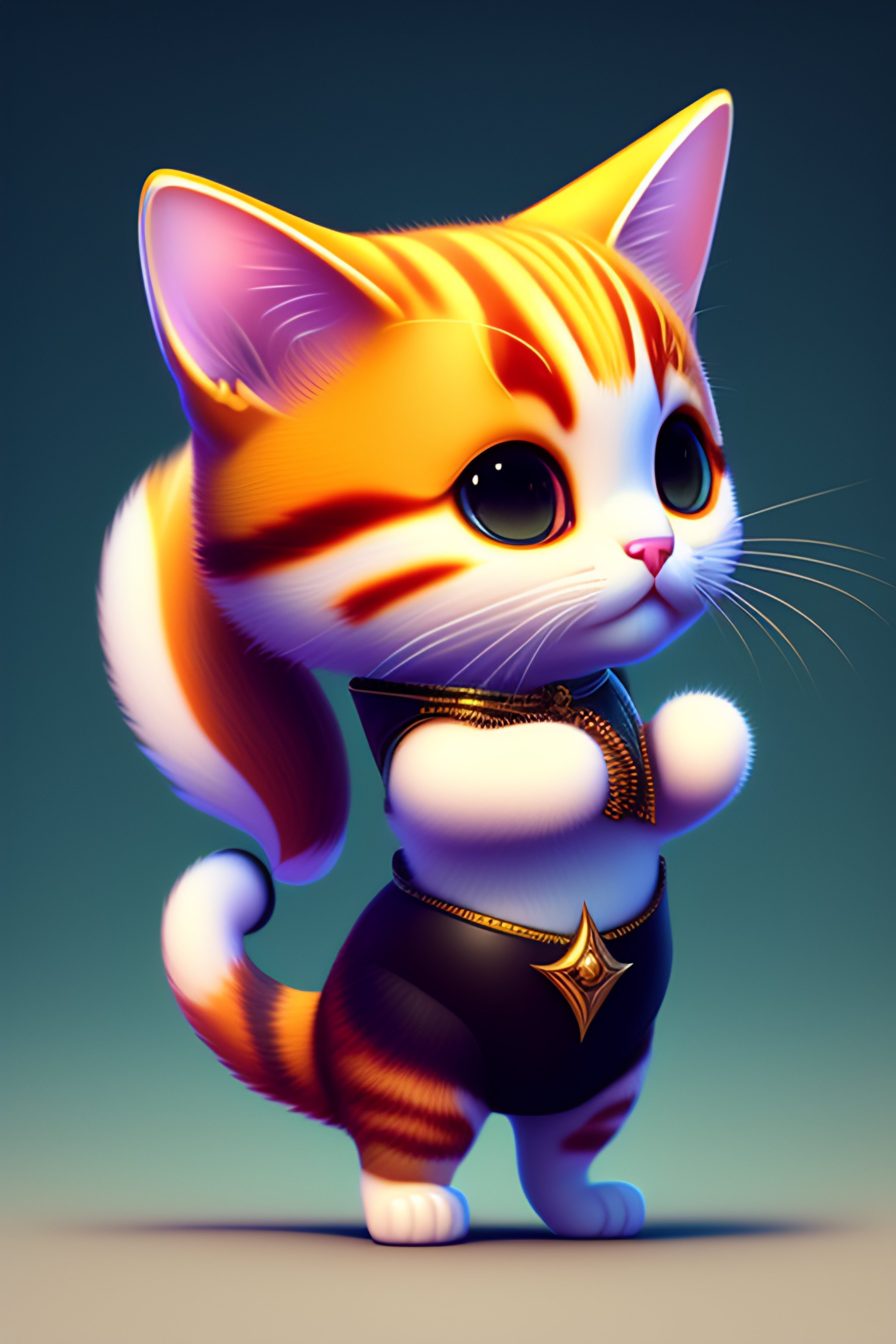 Lexica - Cute chibi cat dancing