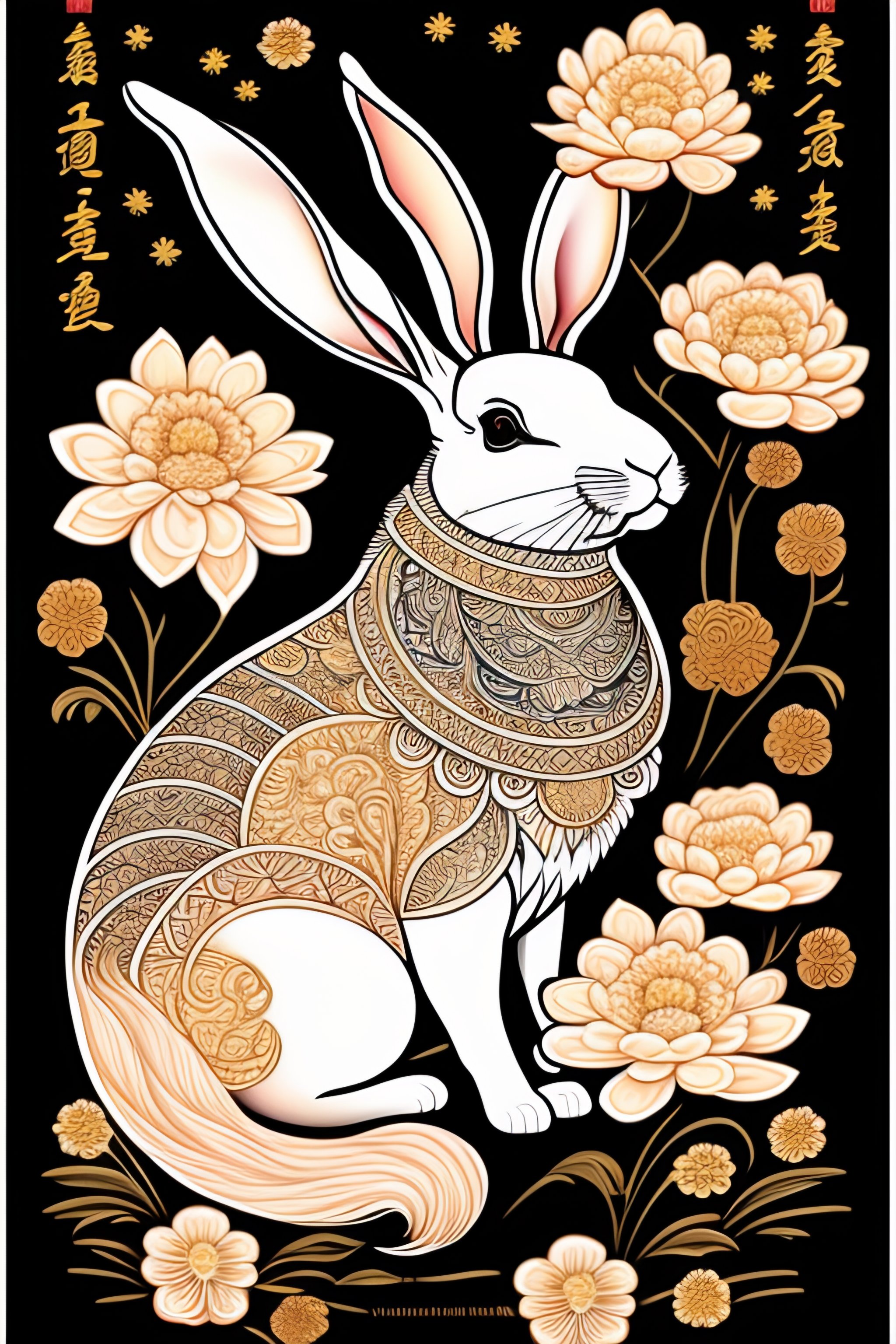 Lexica - Year of the rabbit, Regal Rabbit, Chinese astrology, line ...
