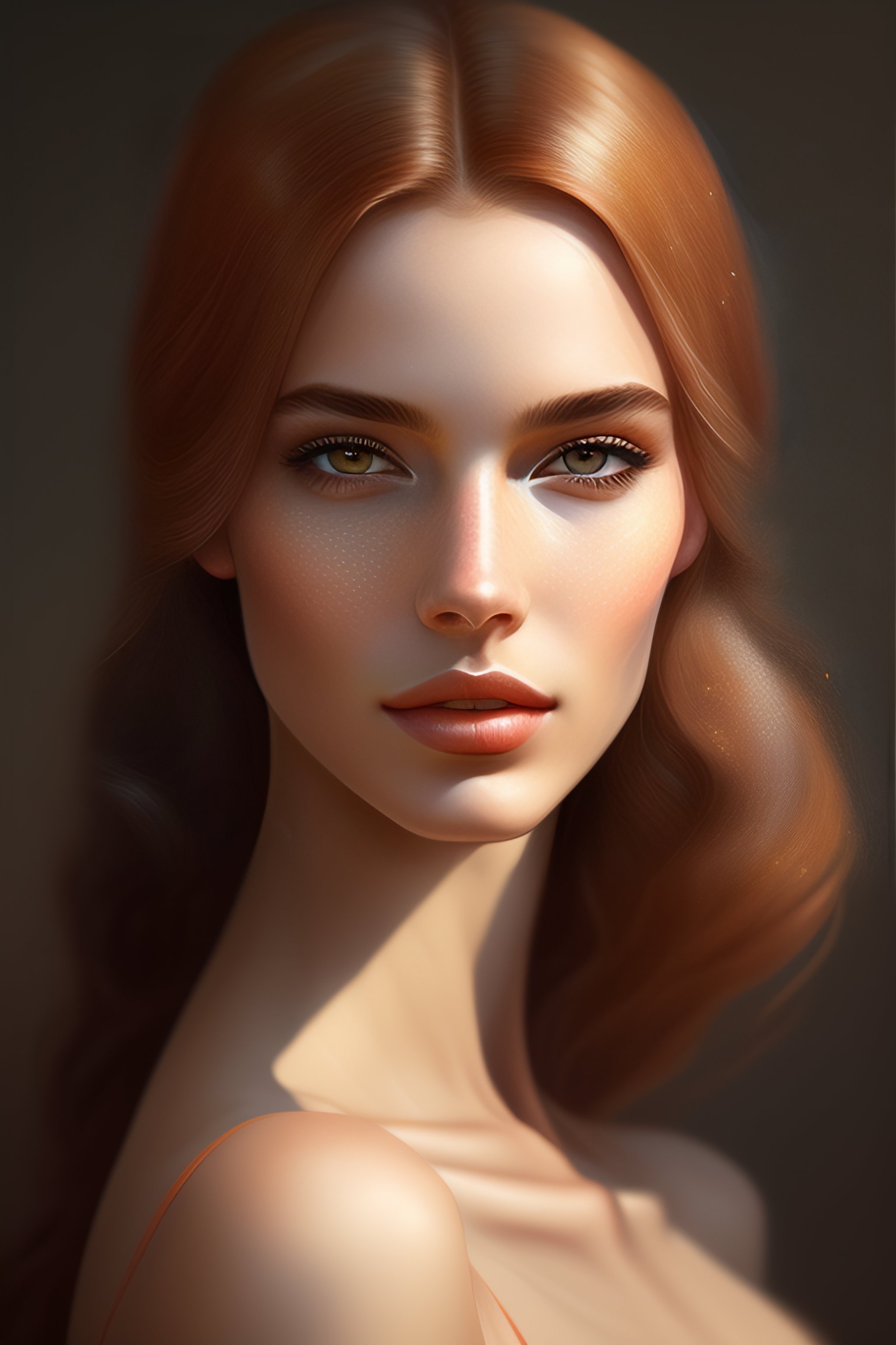 Lexica - An elegant portrait of the slender woman with smiley lips, a ...