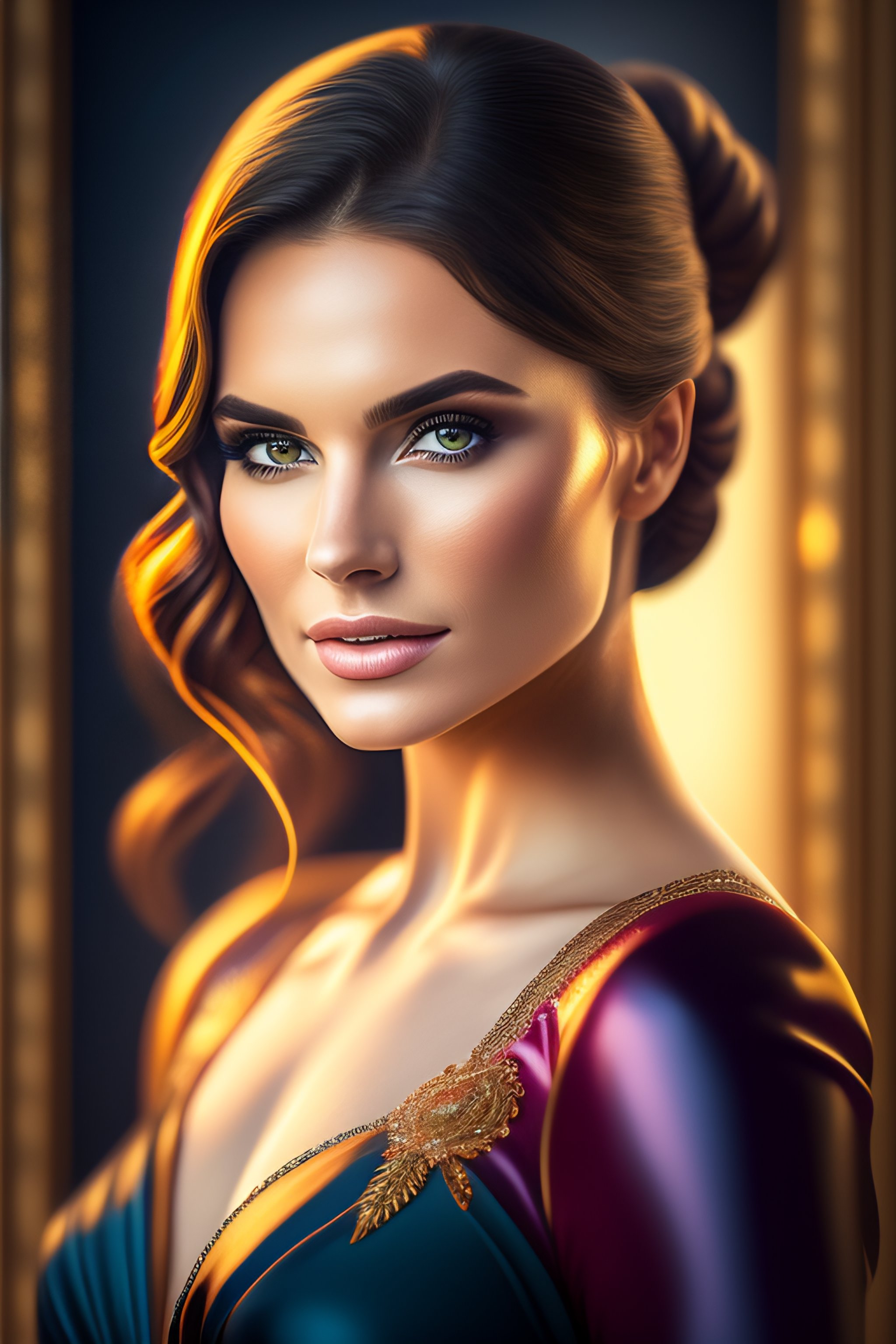 Lexica - Portrait of a gorgeous young woman, sharp focus, 8k high ...