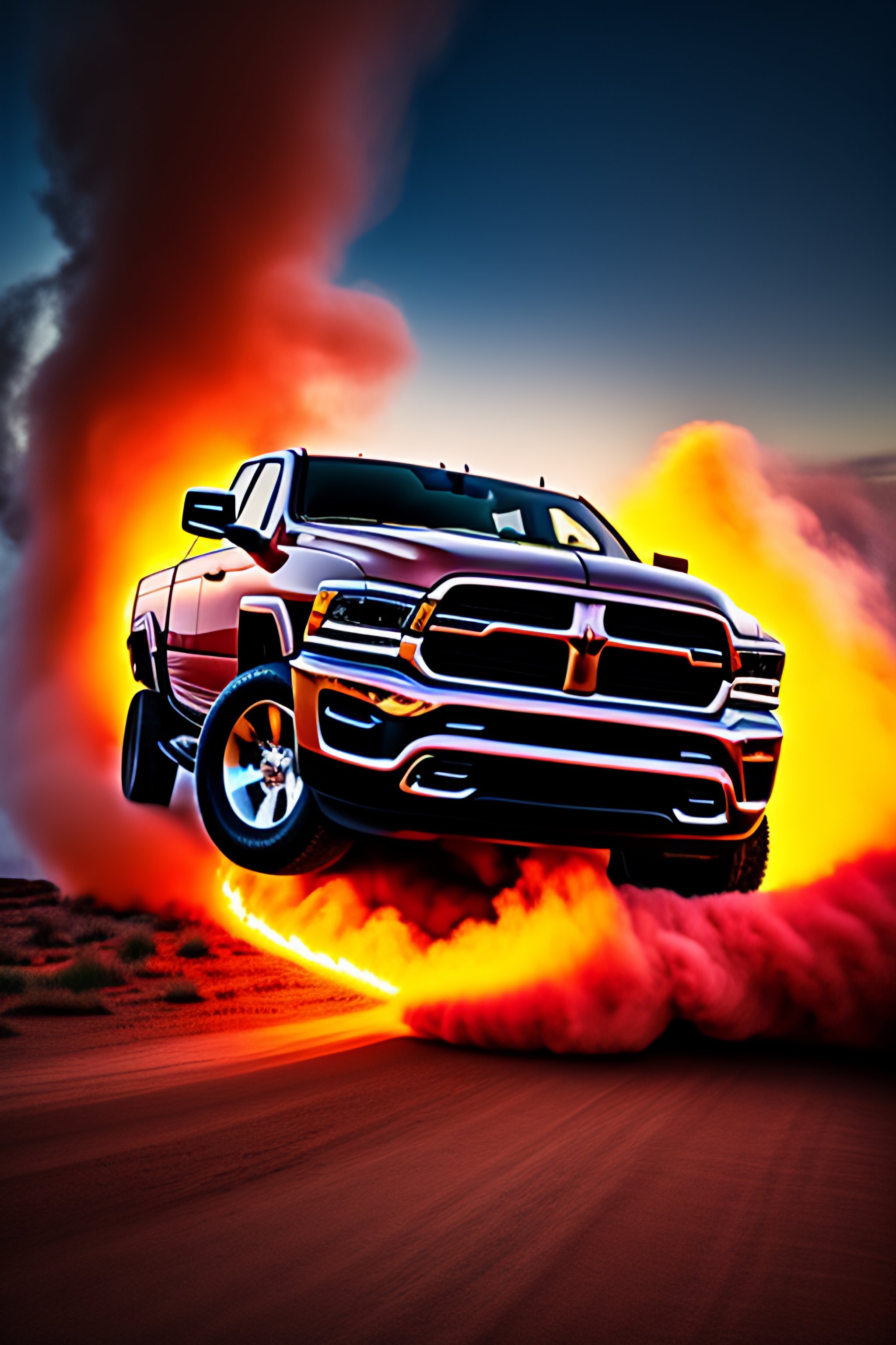 Dodge Cummins Smoke Wallpaper