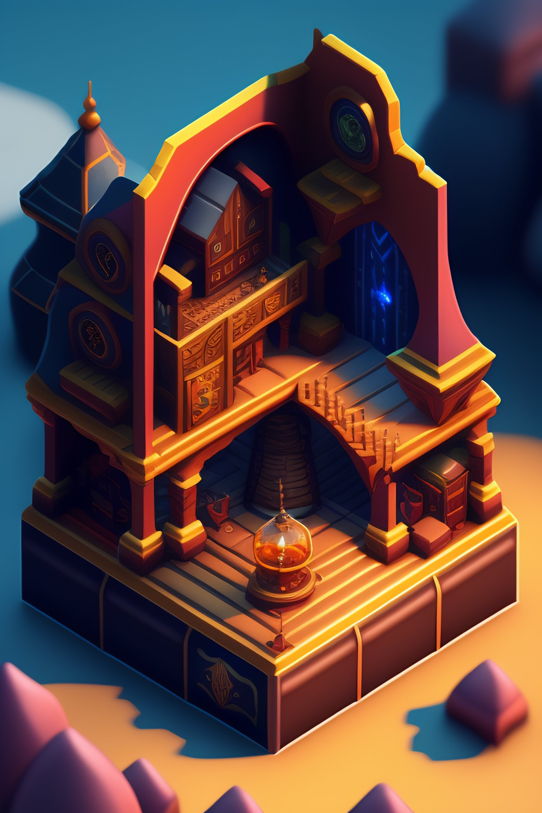 Lexica - Isometric evil lab, concept art, by senior environment artist ...