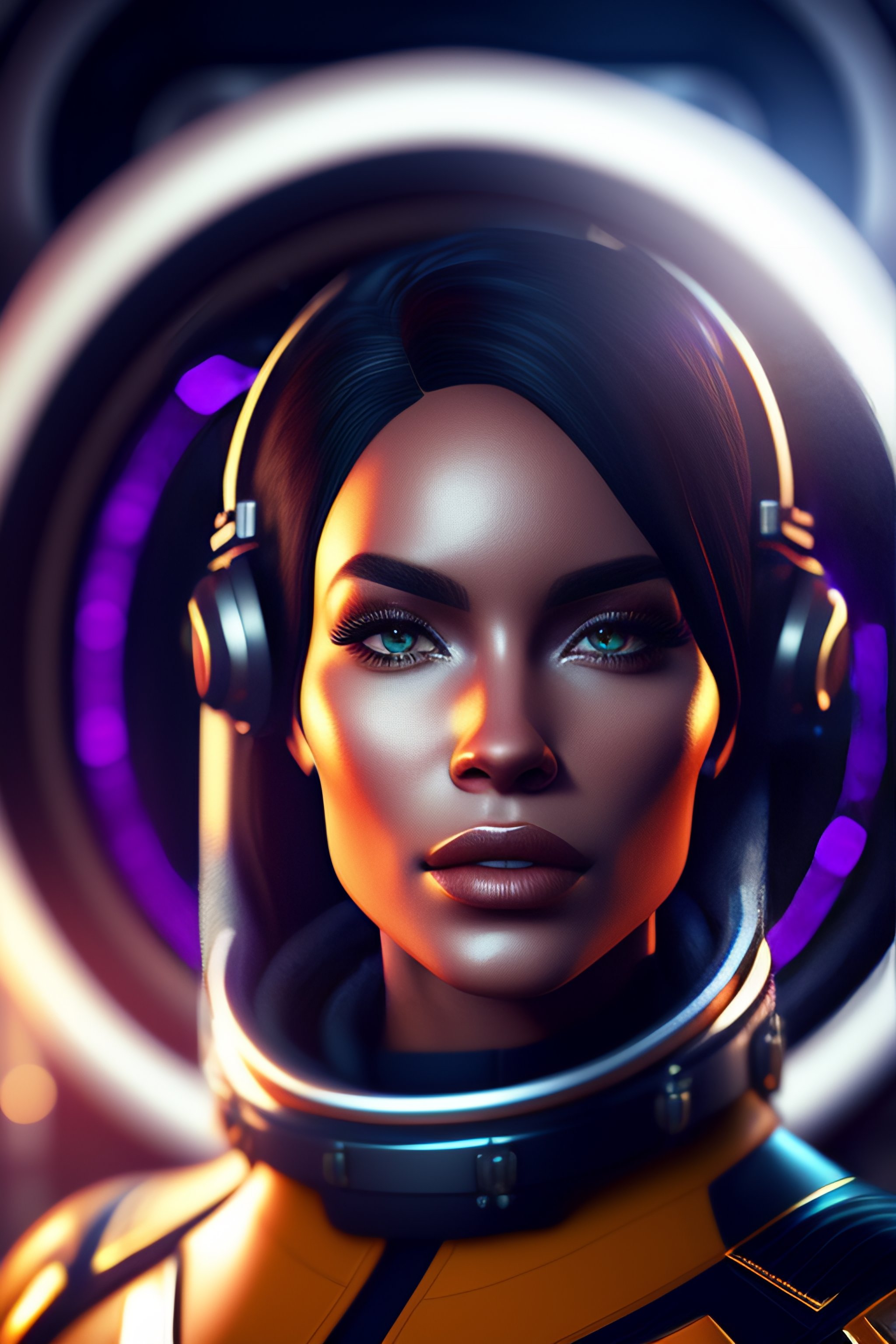 Lexica - Beautiful inhuman female on space ship,unreal engine rendering ...