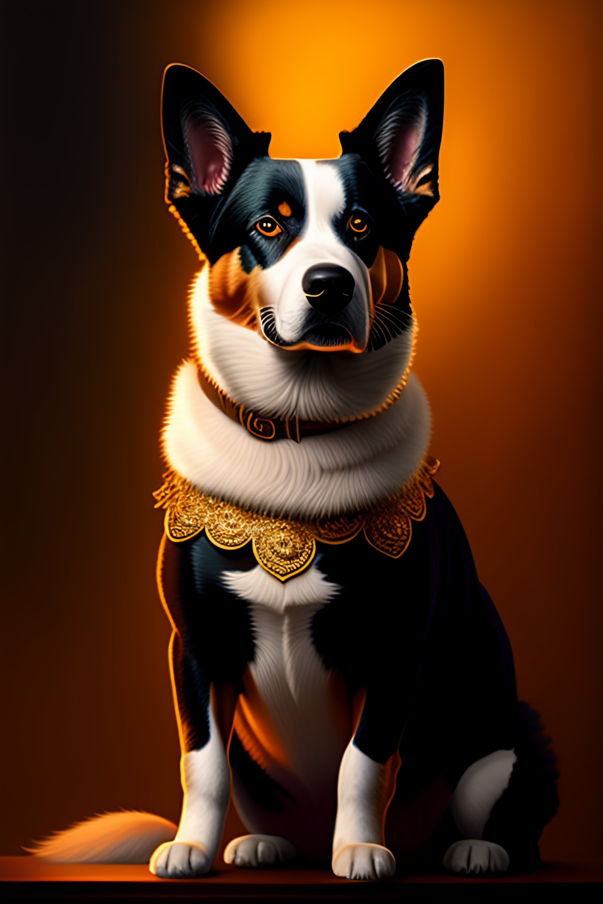 Lexica - A painting of an alluring dog wearing a witch Halloween ...