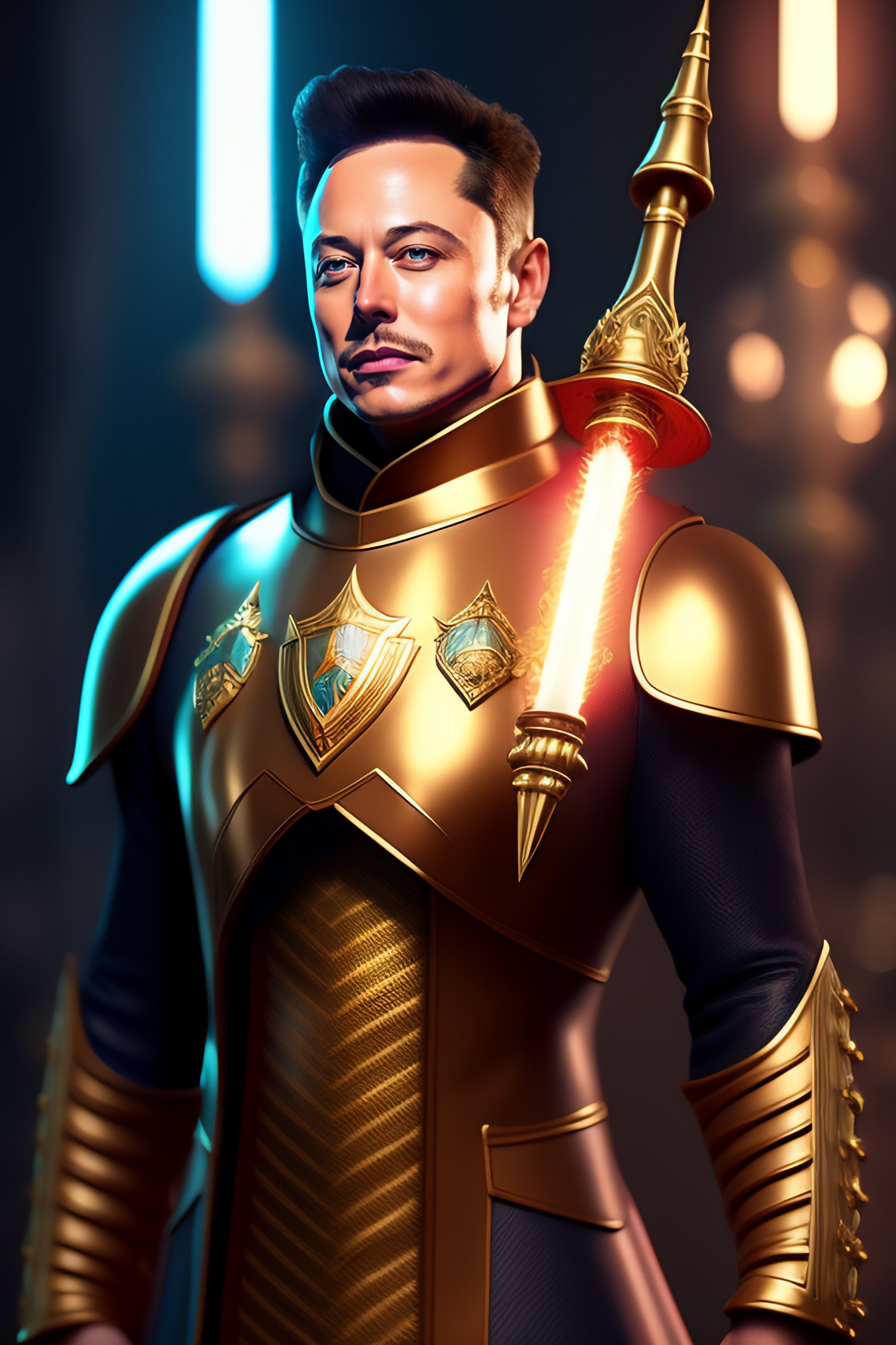 Lexica - Realistic style, 3d Unreal engine, Elon Musk person, wearing ...