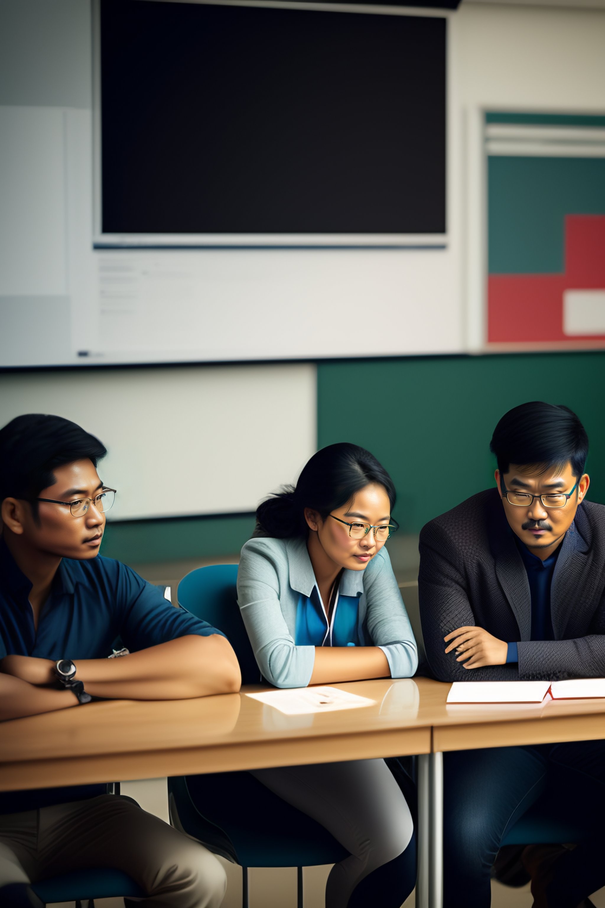 Lexica - Lecturer, students looking curiously