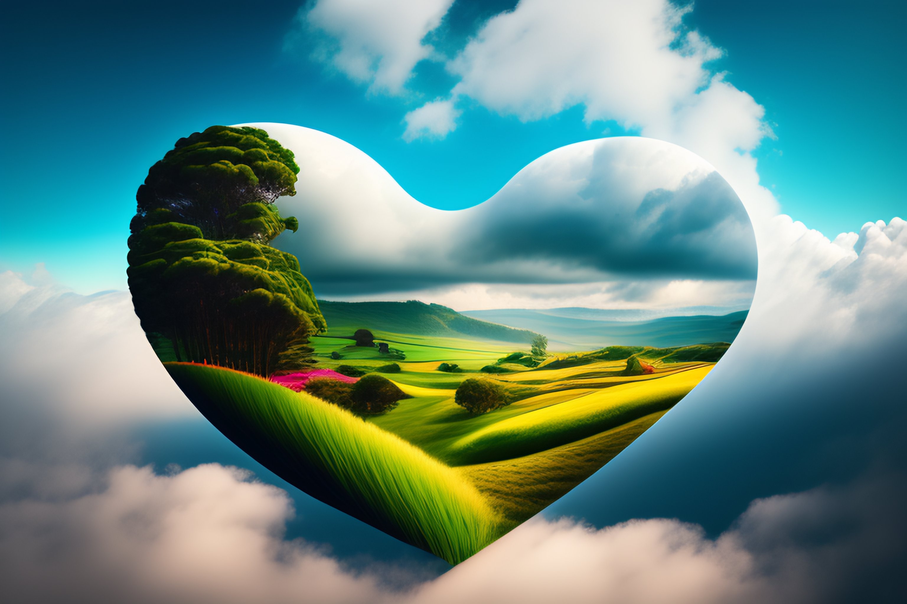 Heart Nature Wallpaper