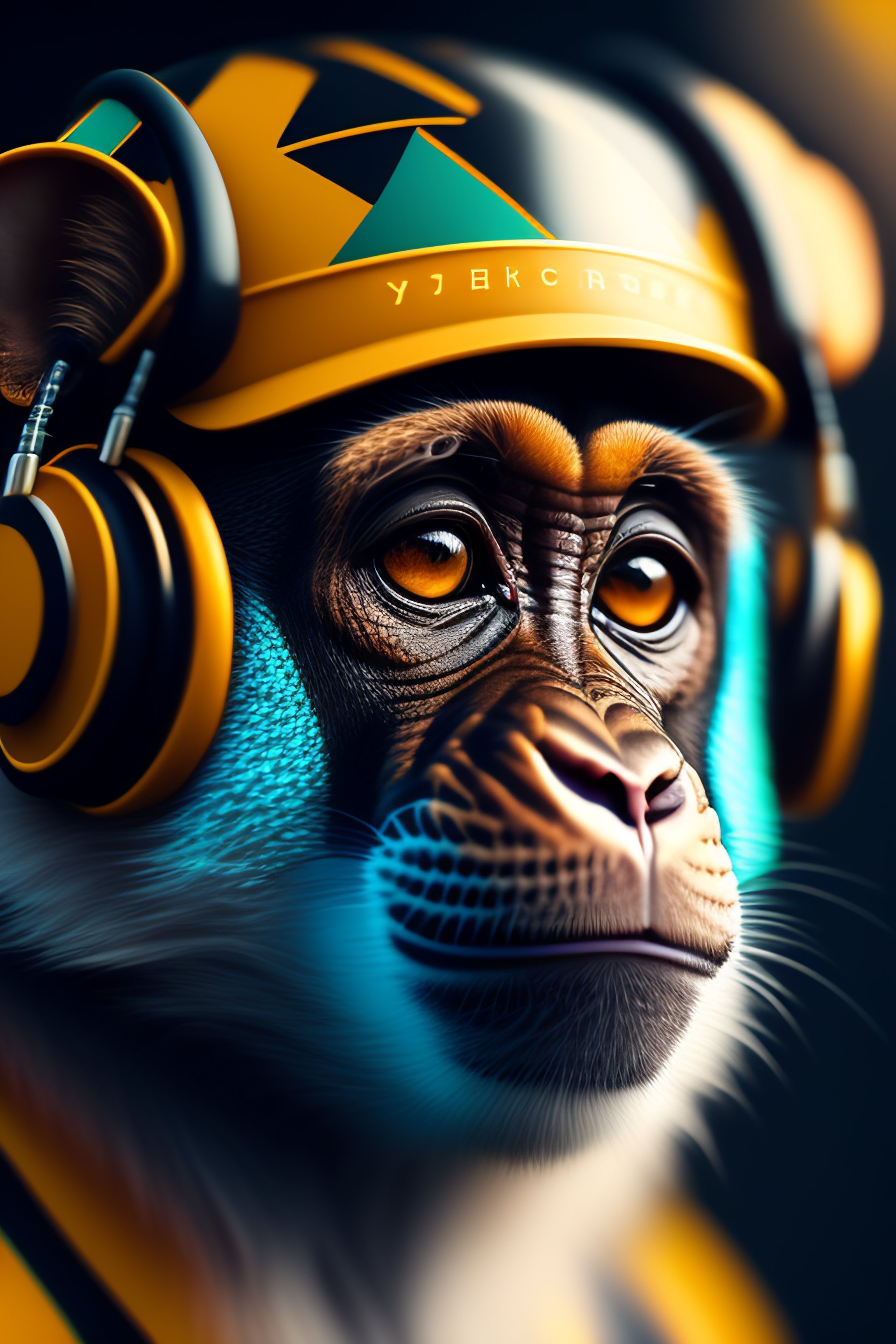 Lexica - Excellent painted monkey, high quality masterpiece painted ...