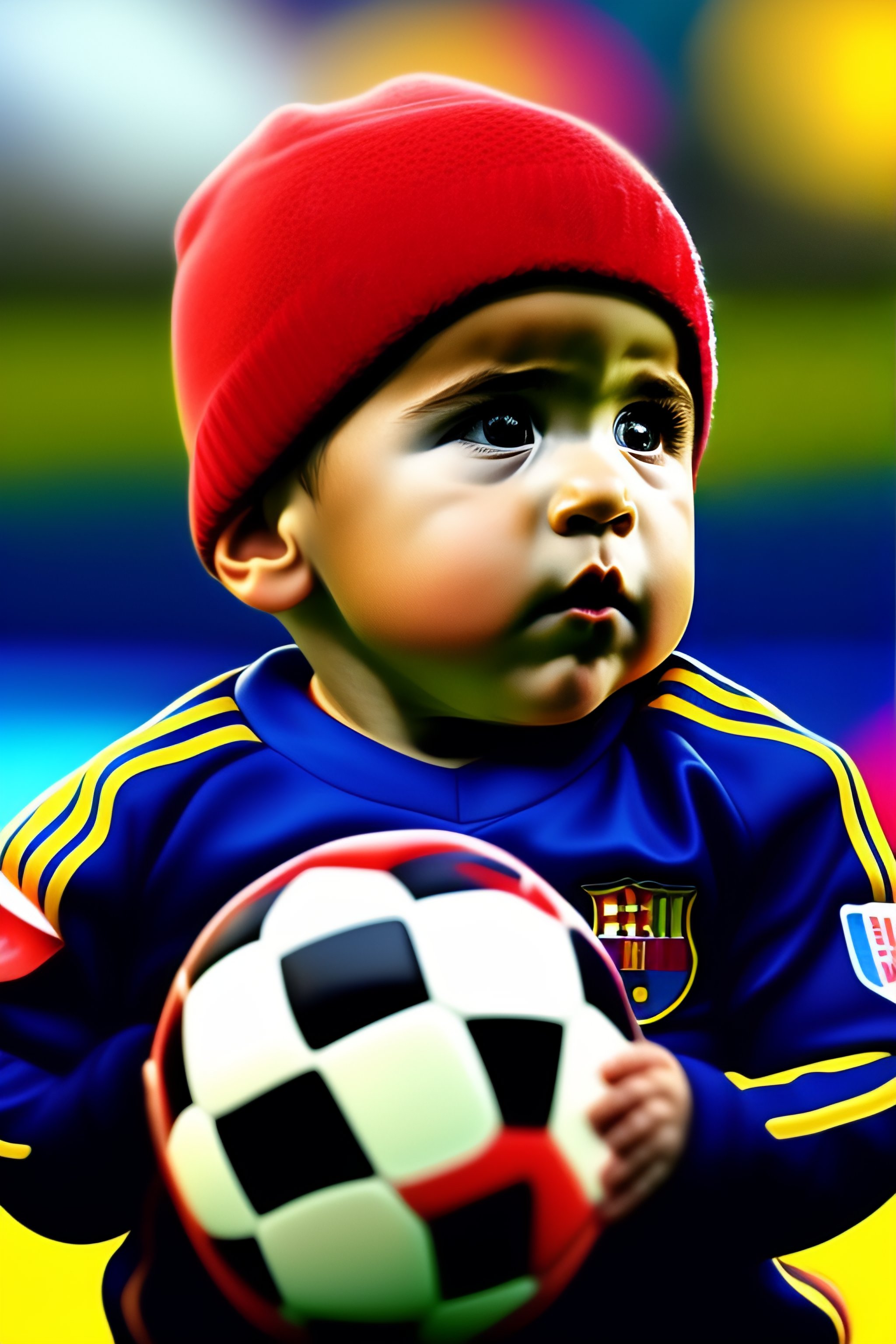 Lexica - Portrait of Lionel messi as baby