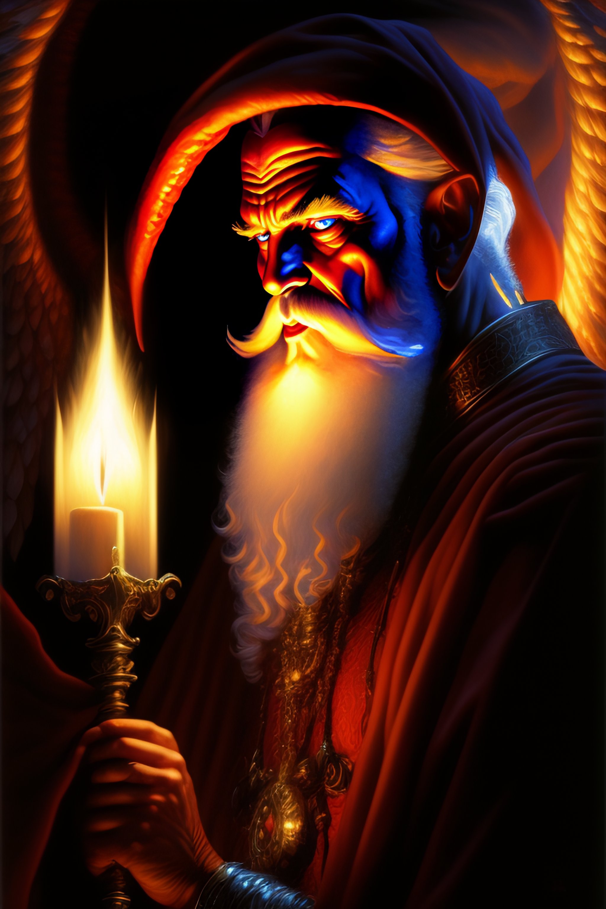 Lexica - Demon Santa Claus painting by donato giancola and ben ...