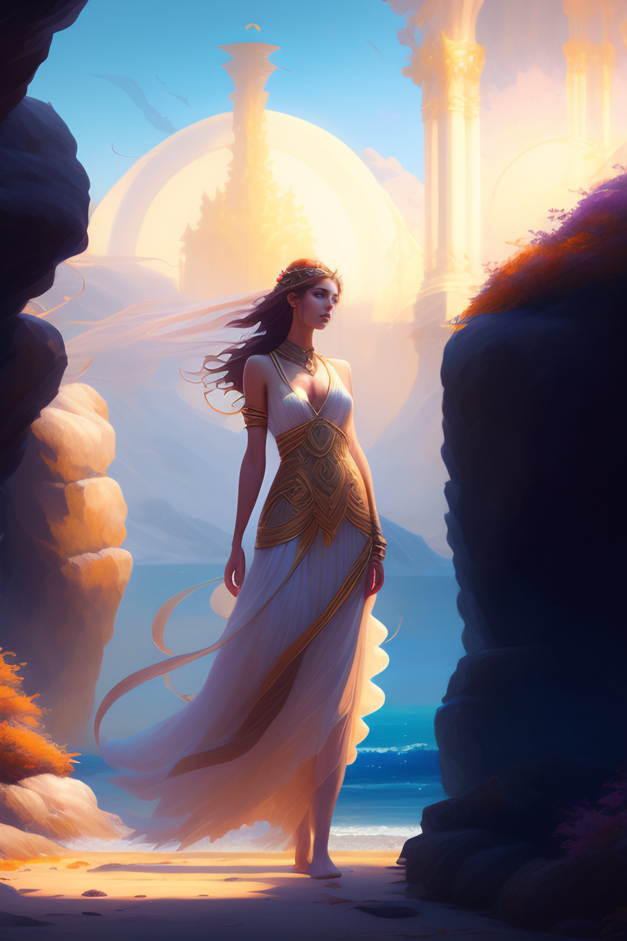 Lexica - Highly detailed full body of Eurydice Greek mythology, stephen bliss, unreal engine ...