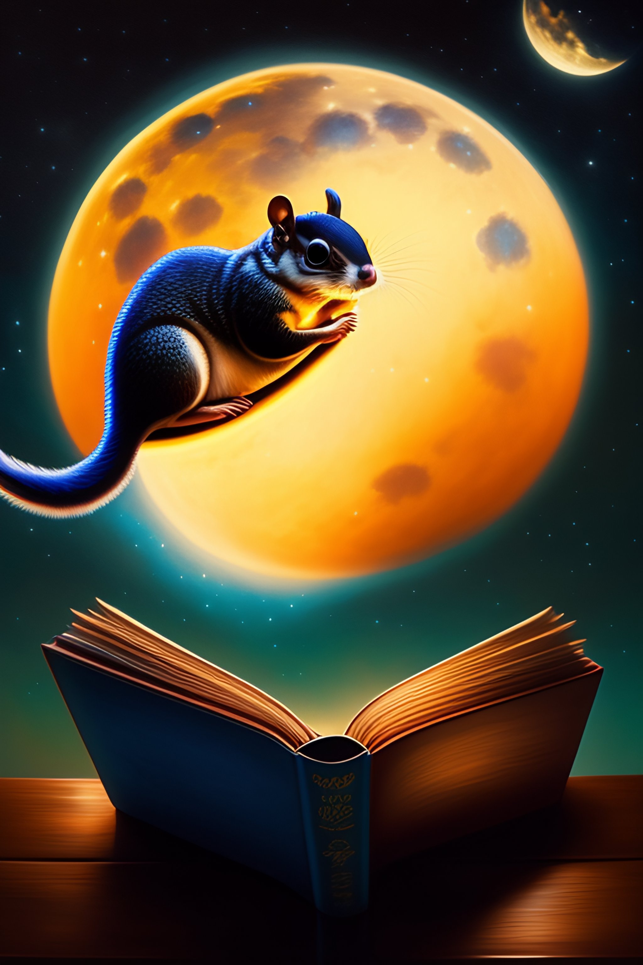 Lexica - Flying squirrel moon night books