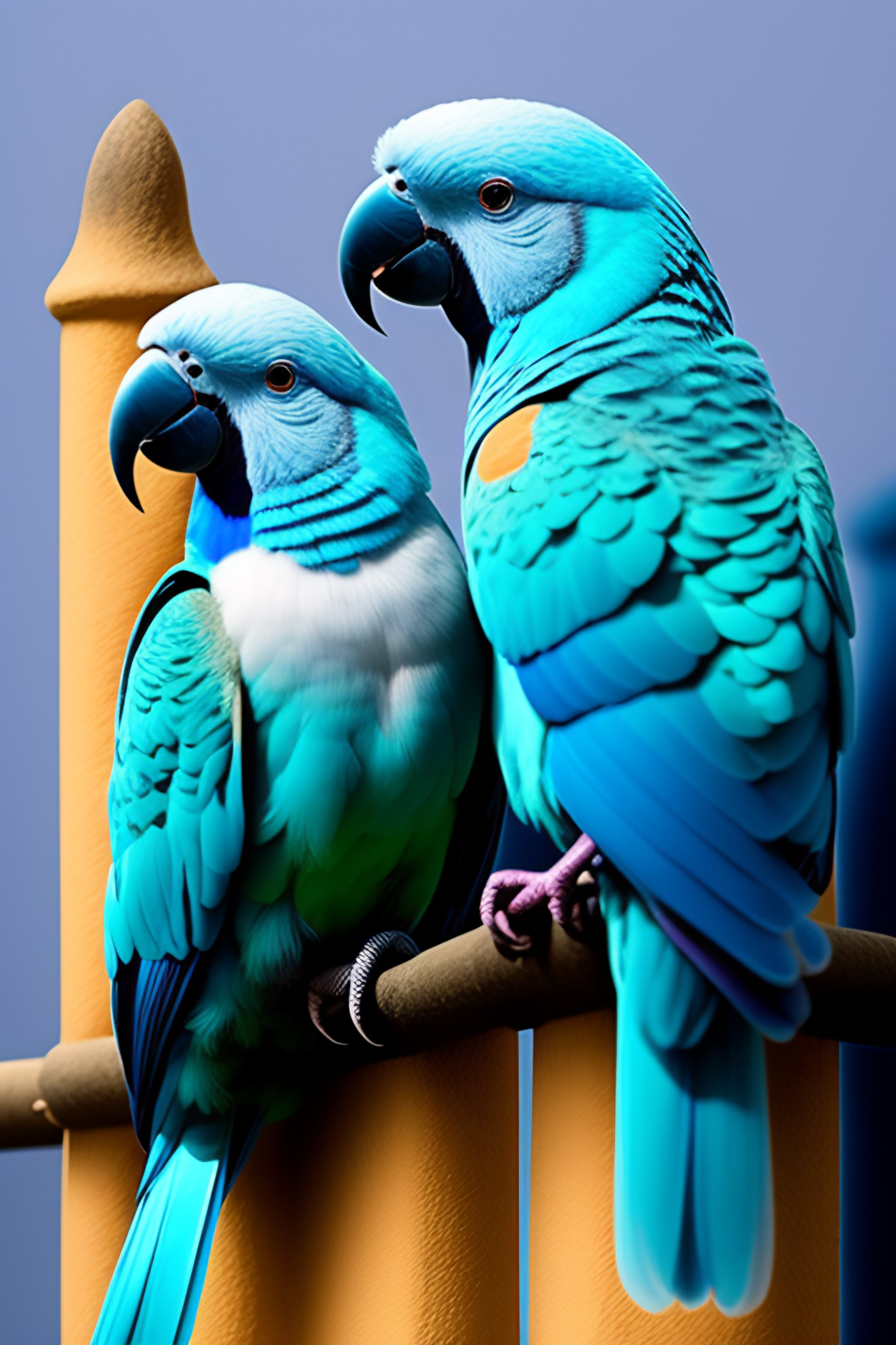 Lexica - I light blue parrots