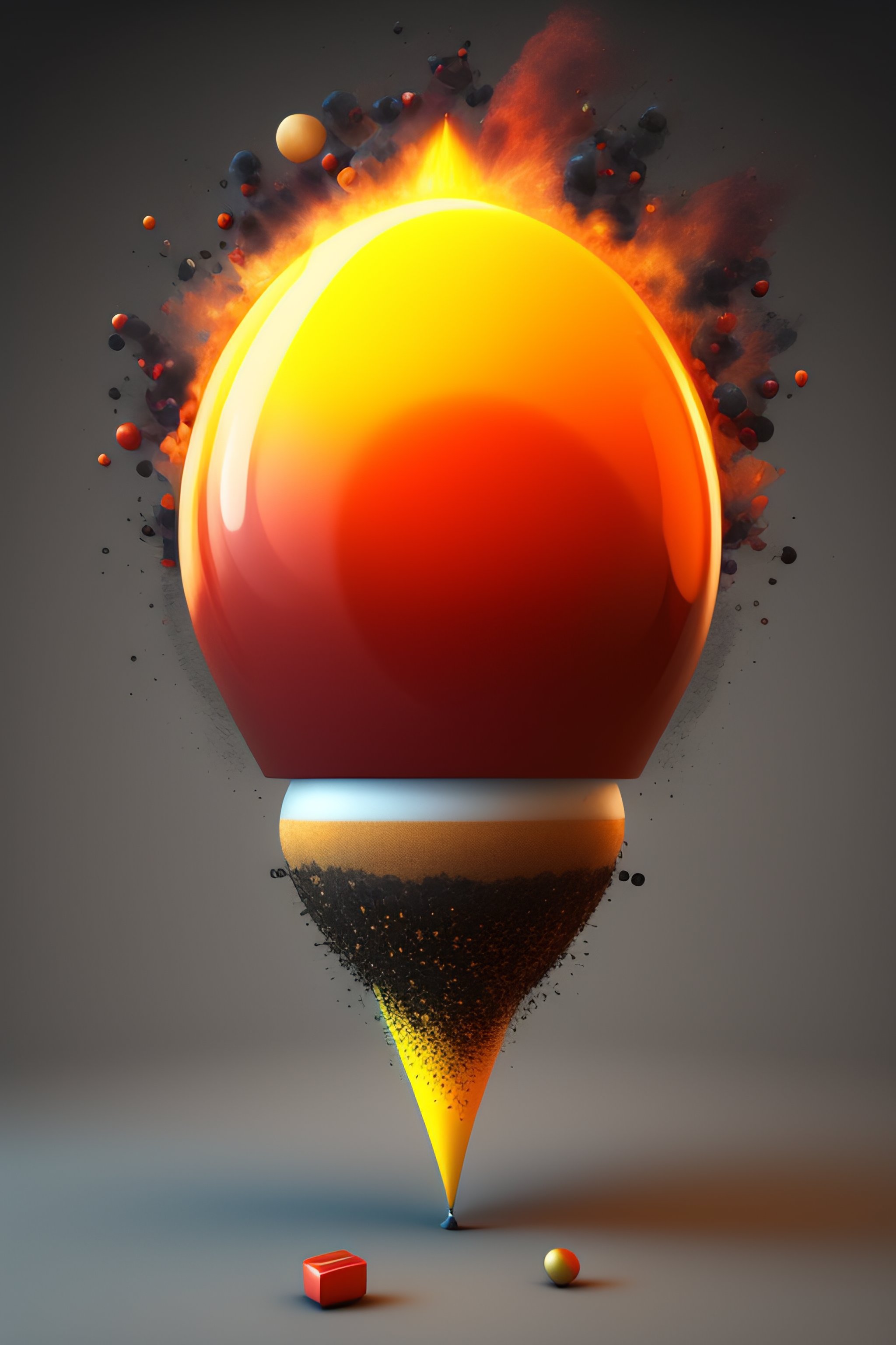 Lexica - A cartoon bomb design with a stylized explosion