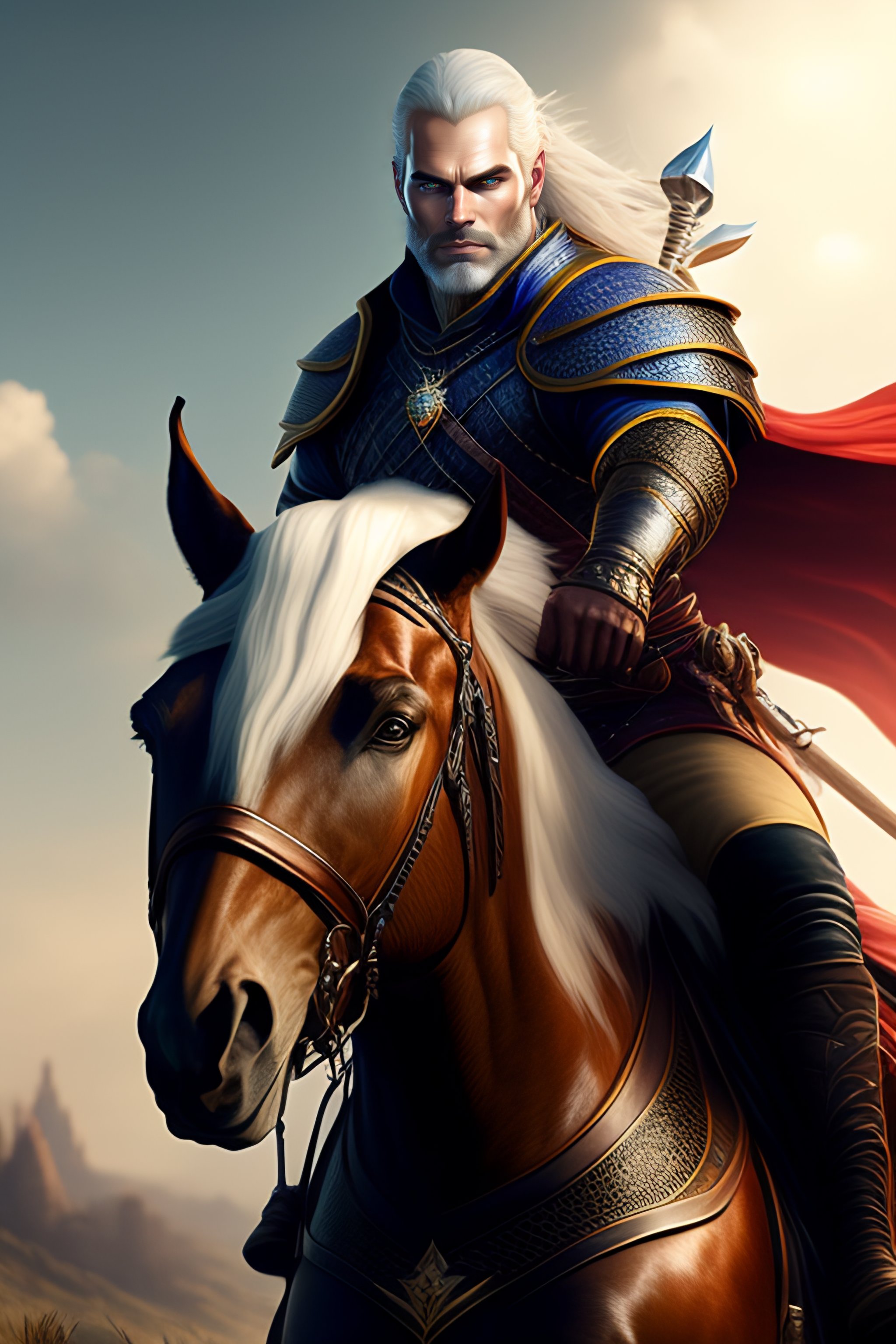 Lexica - Henry Cavill as Witcher Geralt riding a giant cockroach, epic ...