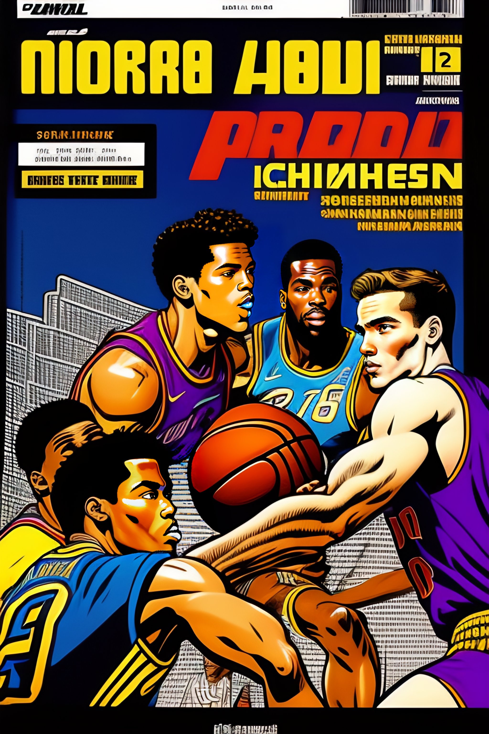 Lexica - 90s magazine comic art of a group of friends playing ...