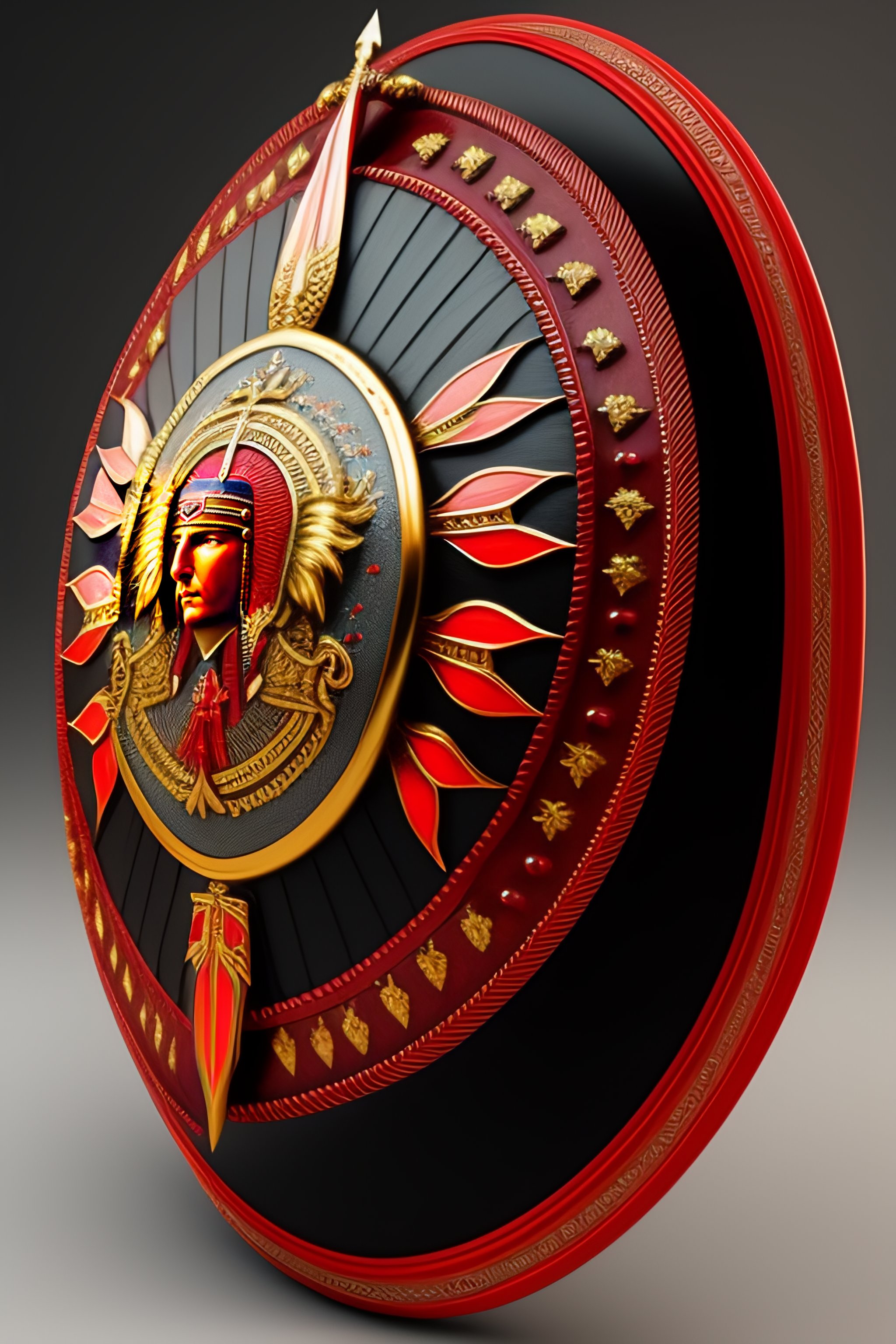 Lexica - Winged hussar shield with crossed spears behind