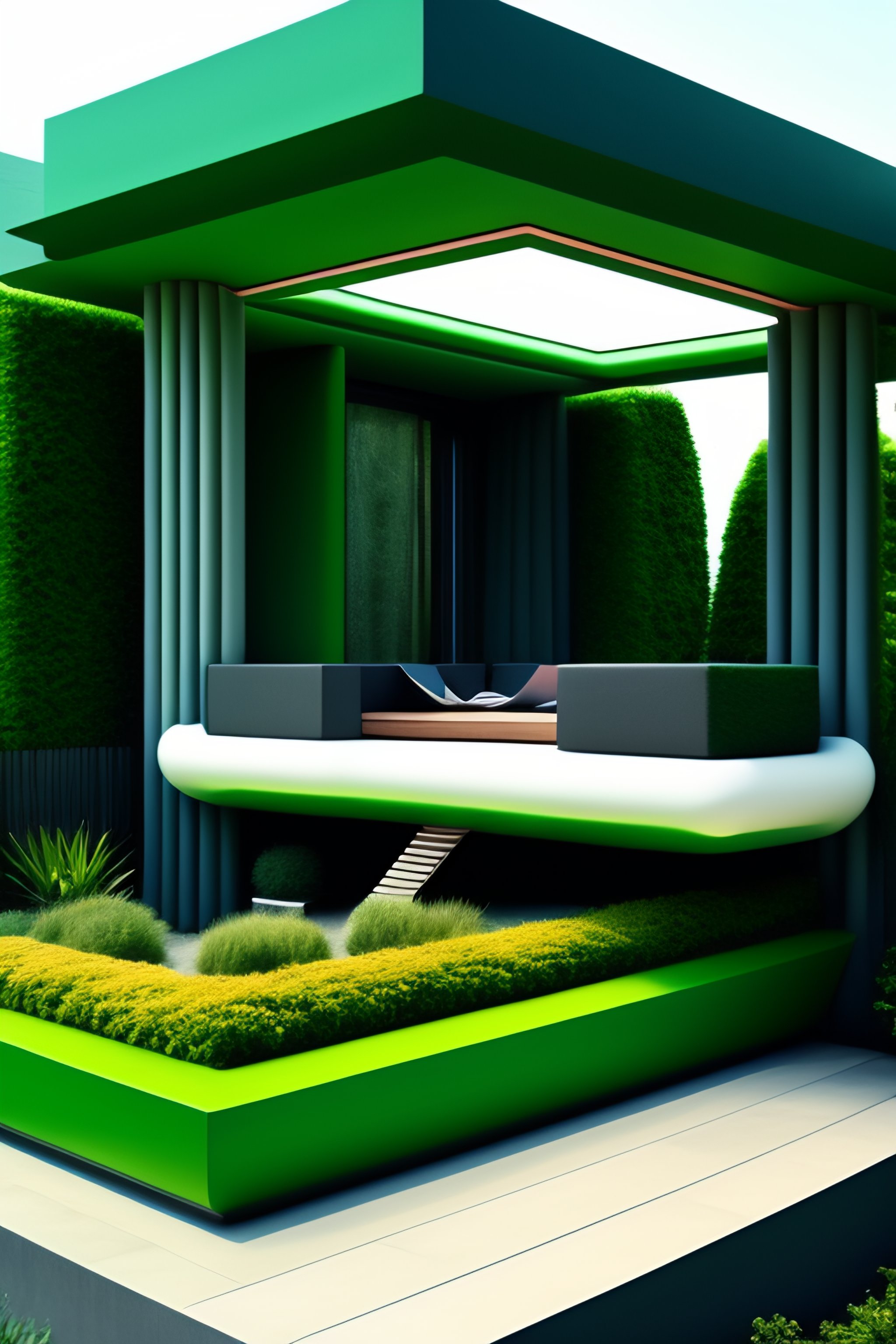 Lexica - Futuristic garden