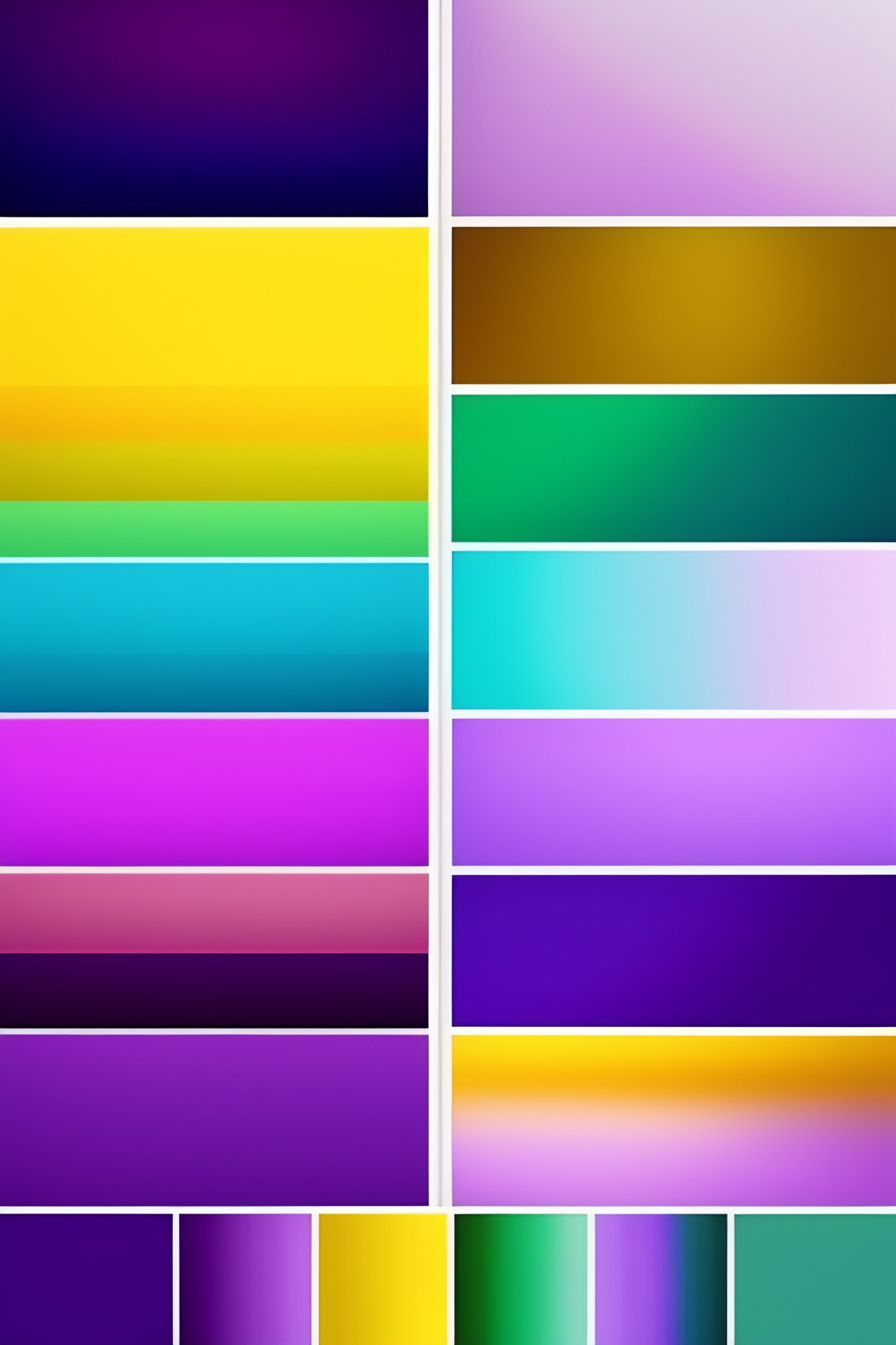 Lexica - Color pallets yellow, purple, white, turquoise