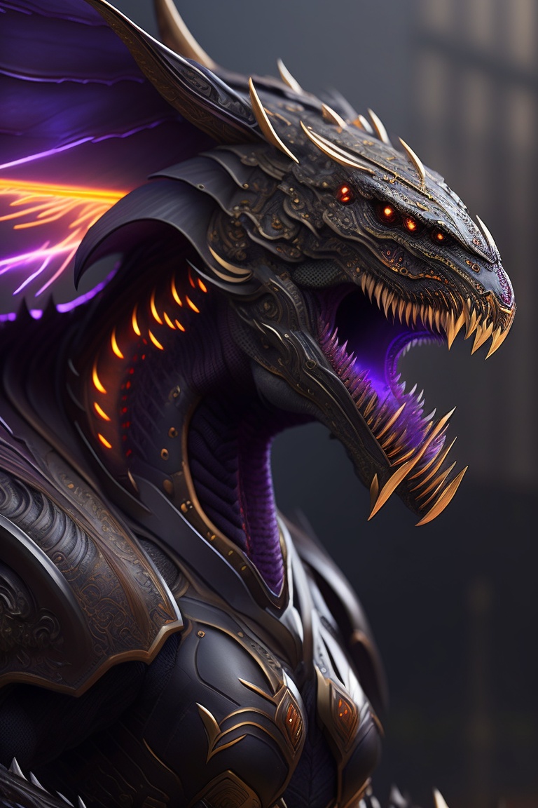 Lexica - A dark, biomechanical dragon based on the alien in the Alien ...