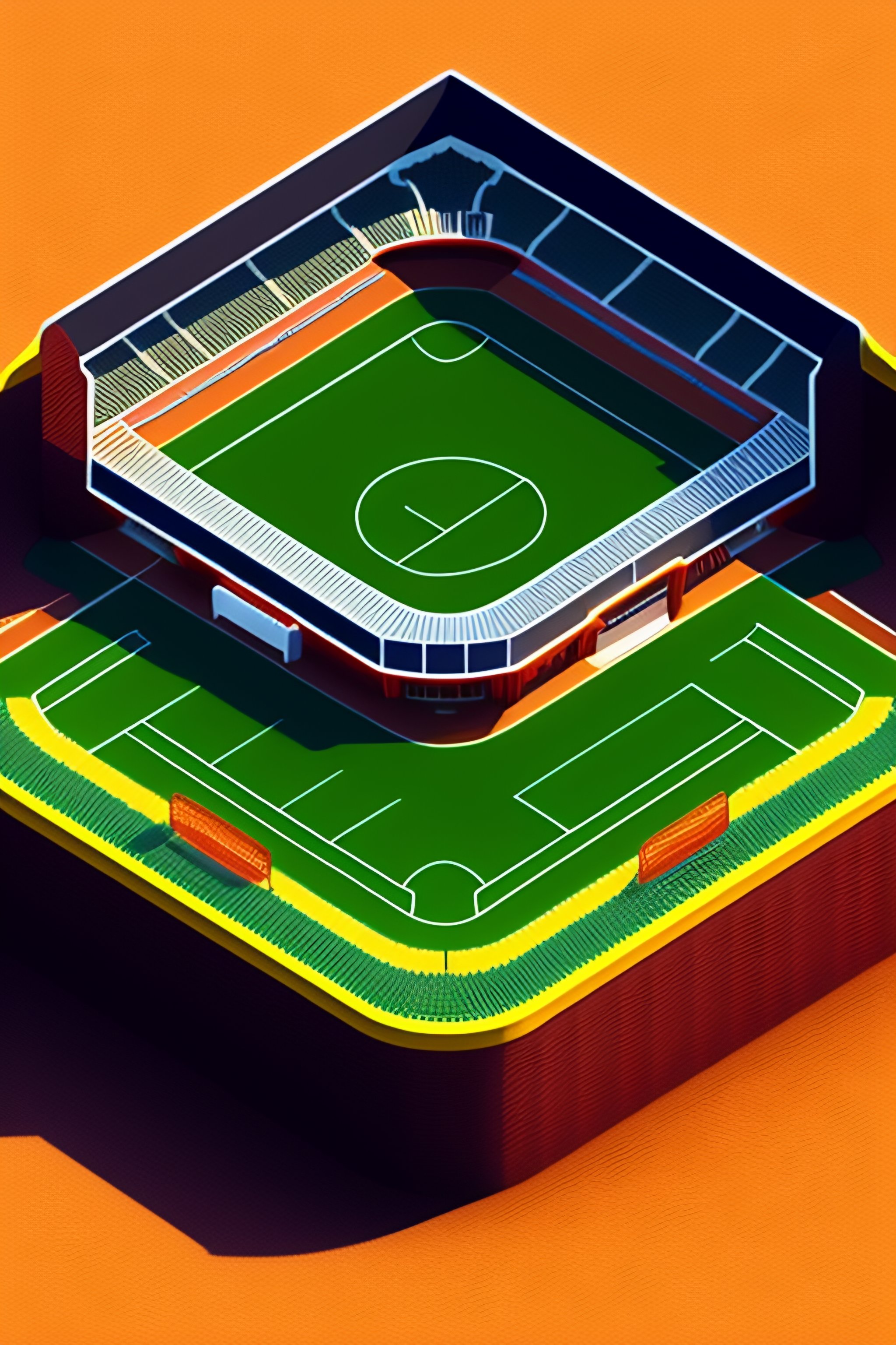 Lexica - Soccer stadium design, hyper-realistic rendering, isometric ...