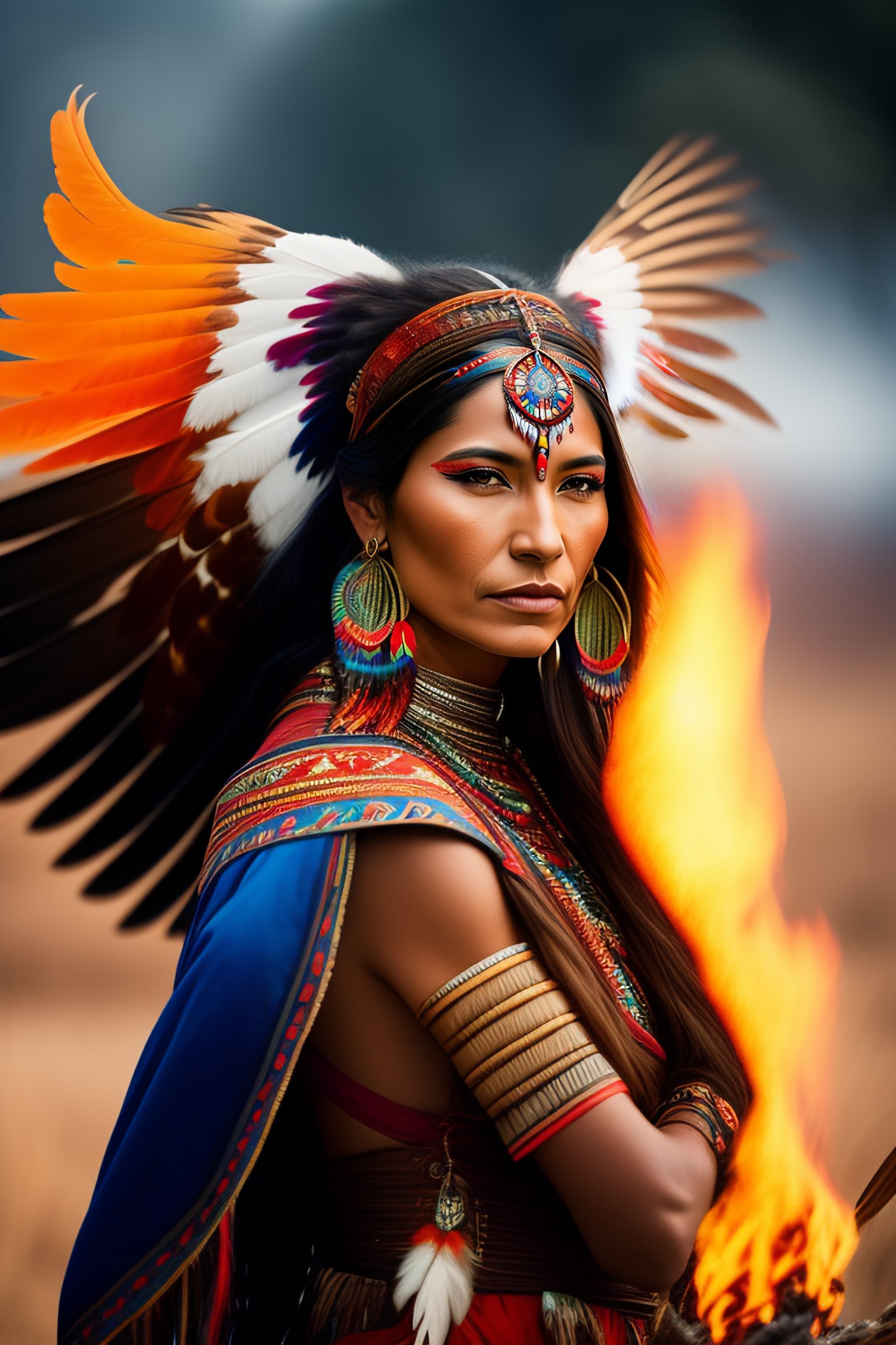 Lexica - Native american women in traditional costum with colorful ...
