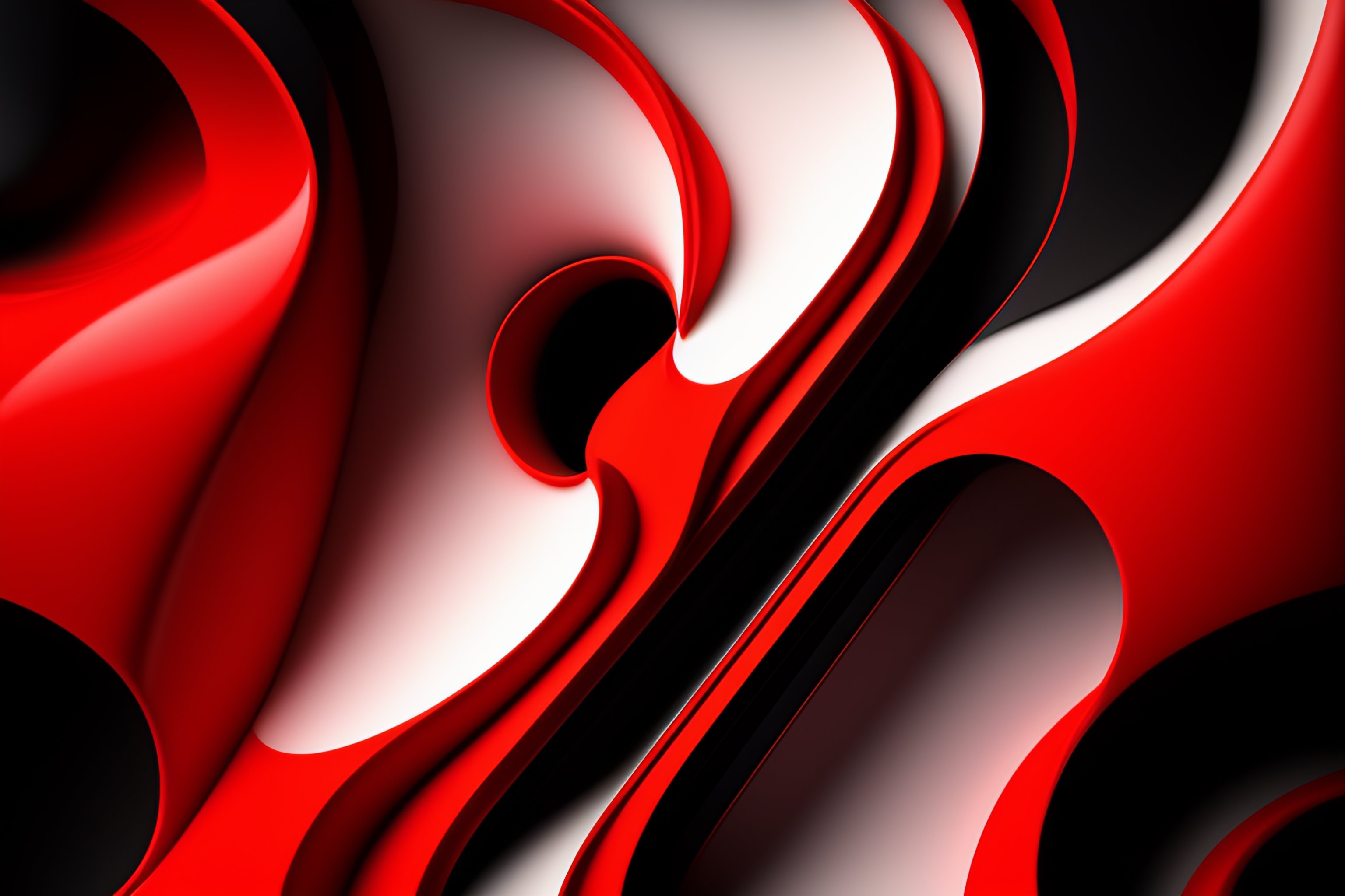 Lexica - Red black white 3D ABSTRACT design,Fine details and high quality