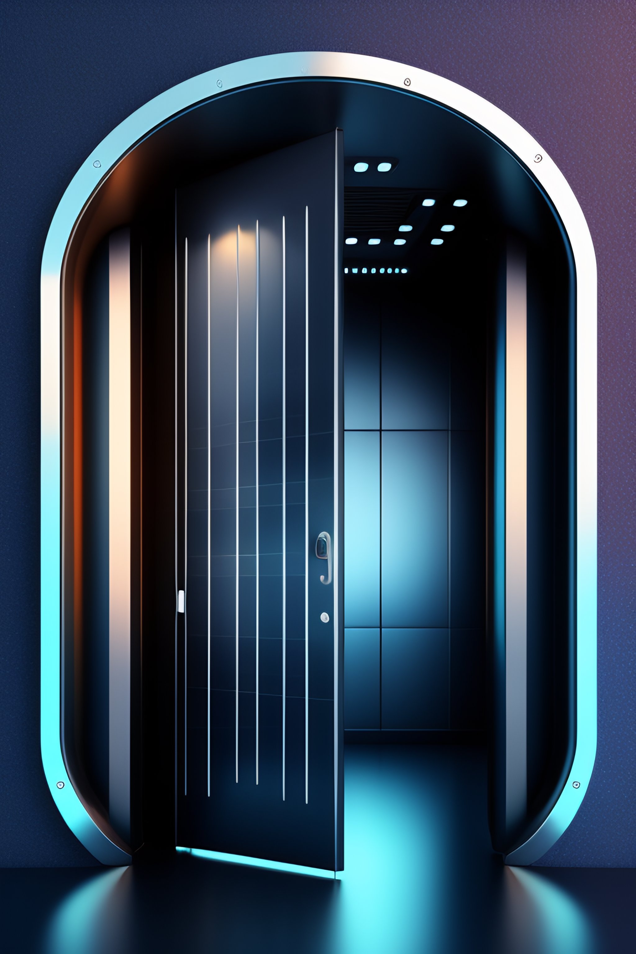 Lexica - Inside spaceship wall texture with metal door shinning parts ...