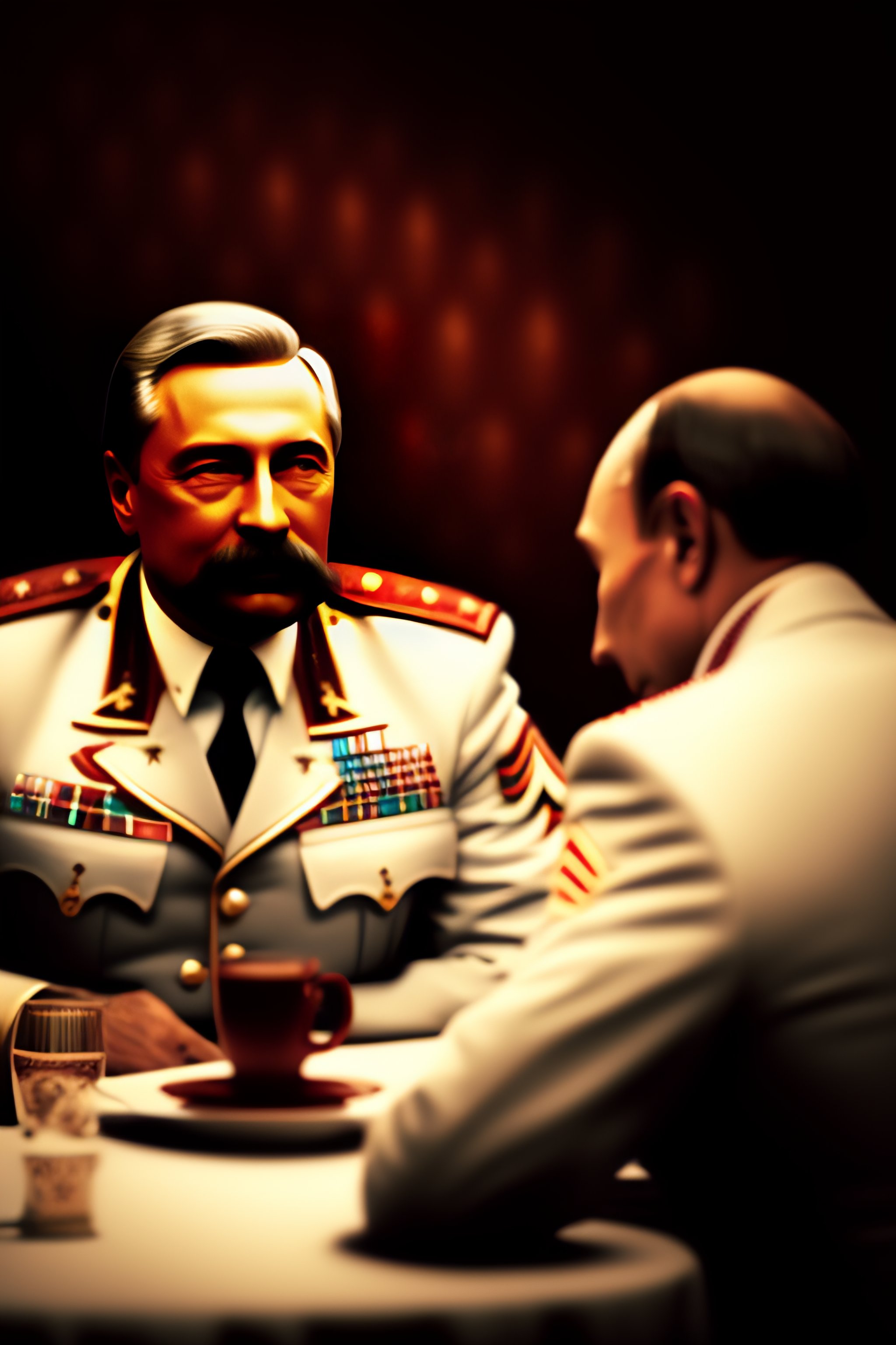 Lexica - Vladimir Putin and Joseph Stalin are sitting at the table ...