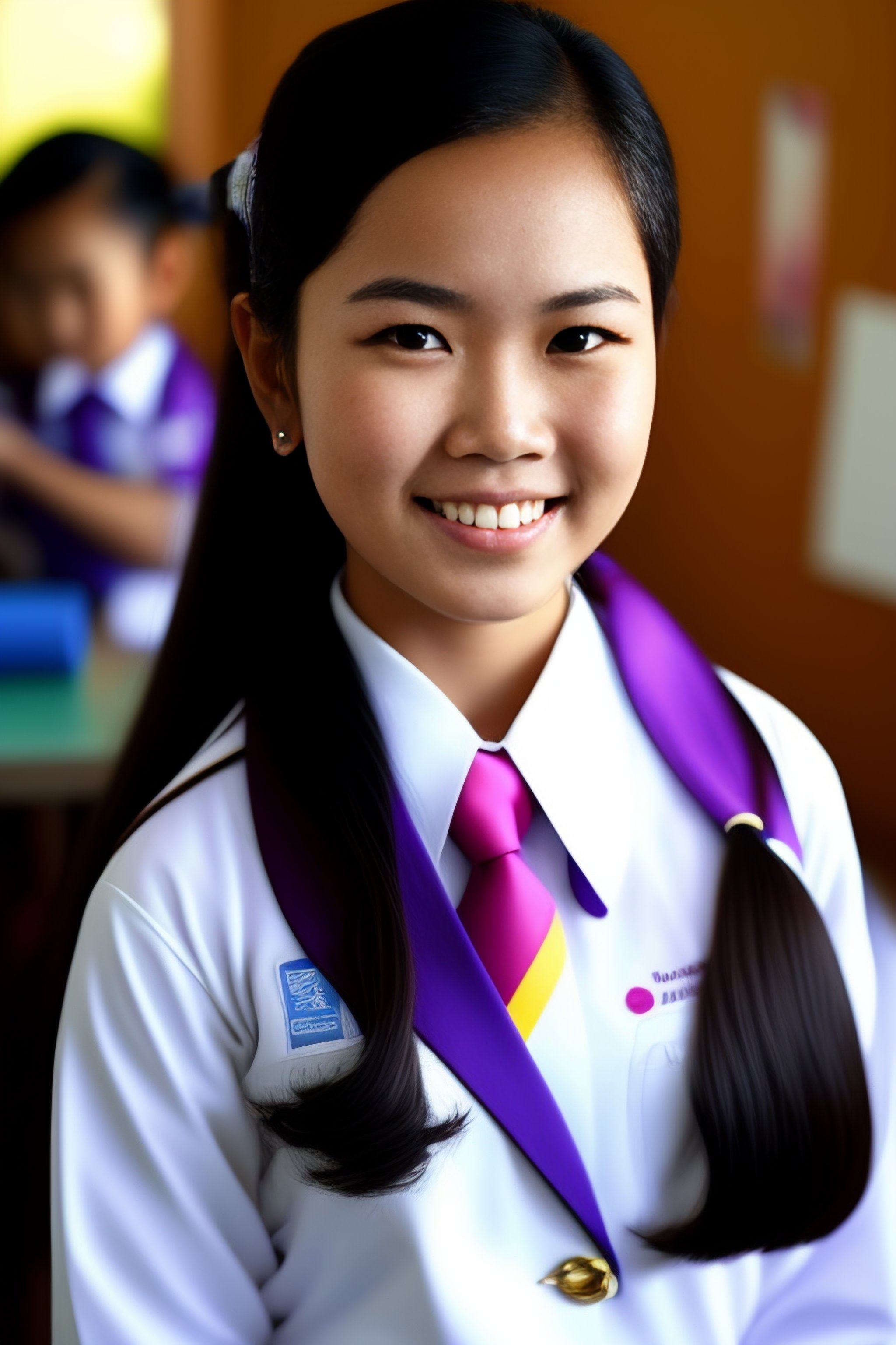 Lexica - Filipino girl in school uniform
