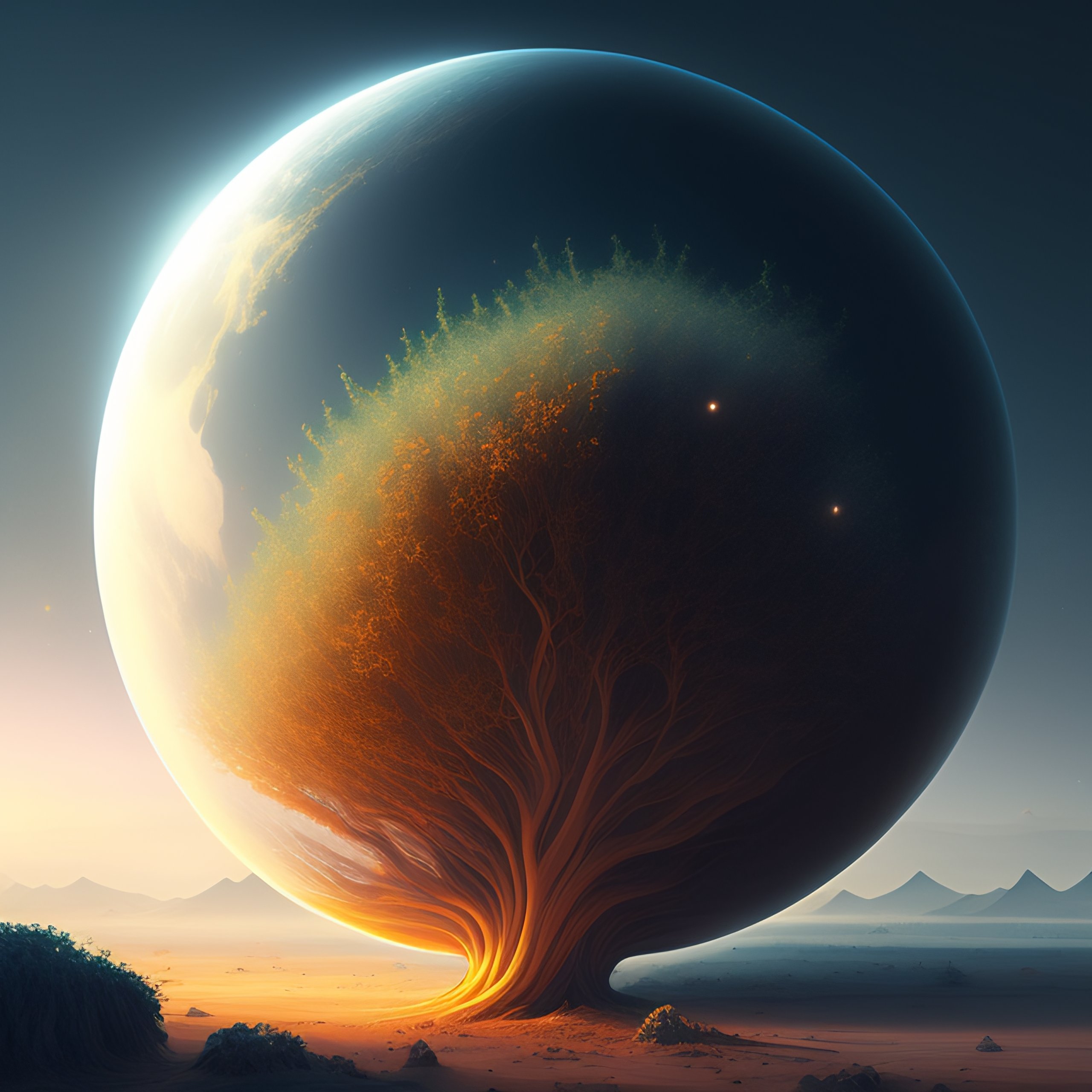 Lexica - A single sprouting seed, concept art, highly detailed, cosmic ...