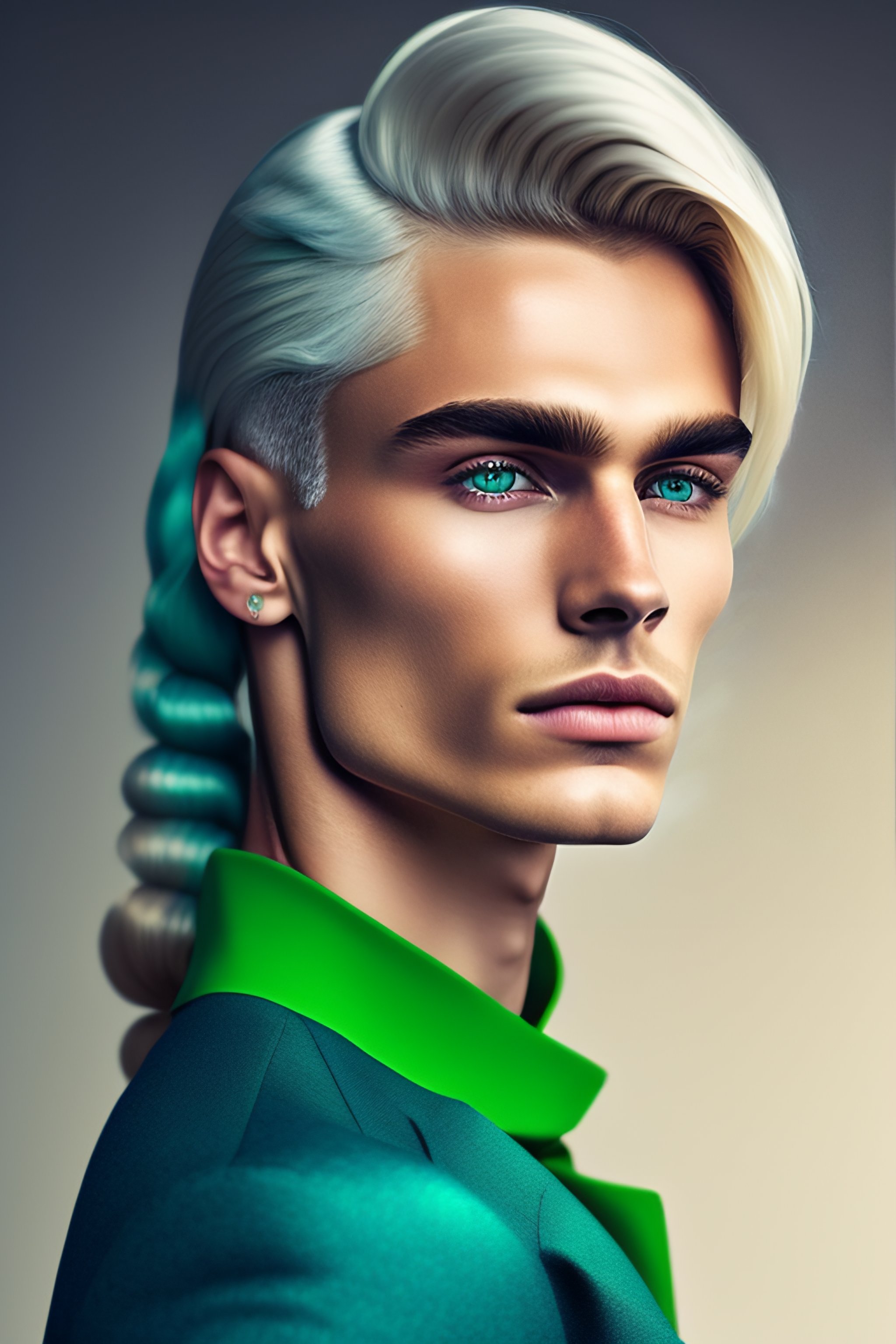 Lexica - Protrait, photograph, androgynous young man, oval jaw ...