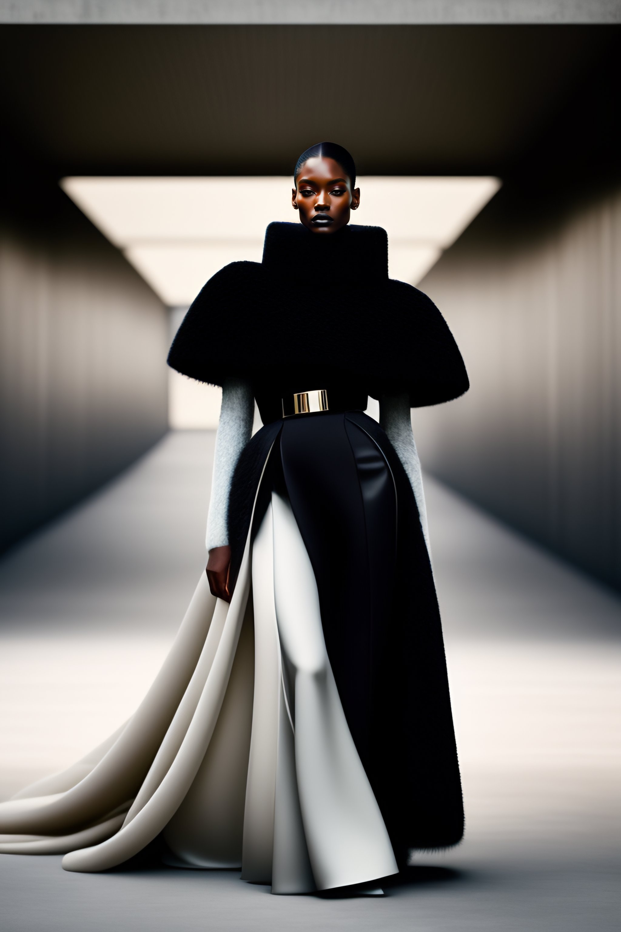 Lexica - Hyperrealistic Haute Couture Fashion Model wearing fuzzy ...