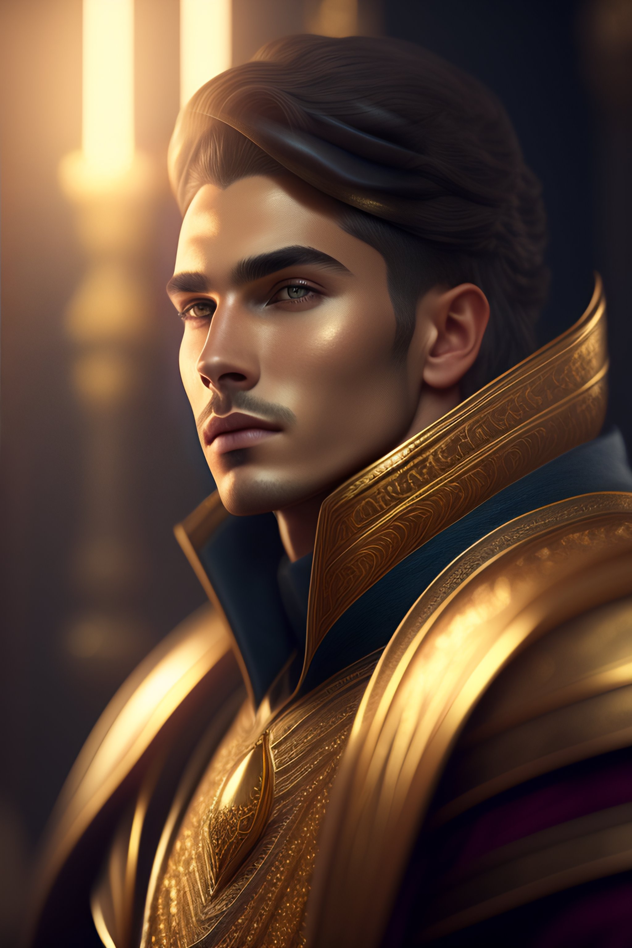 Lexica - Beautiful portrait of a young male wizard wearing a fancy ...