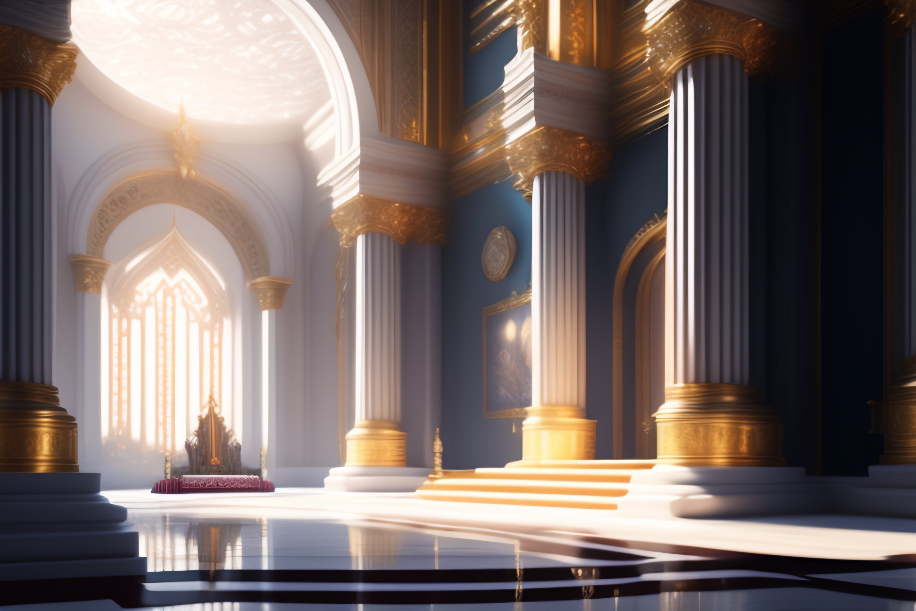 Lexica - Wide angle shot of noblemen in a fantasy throne room made from ...