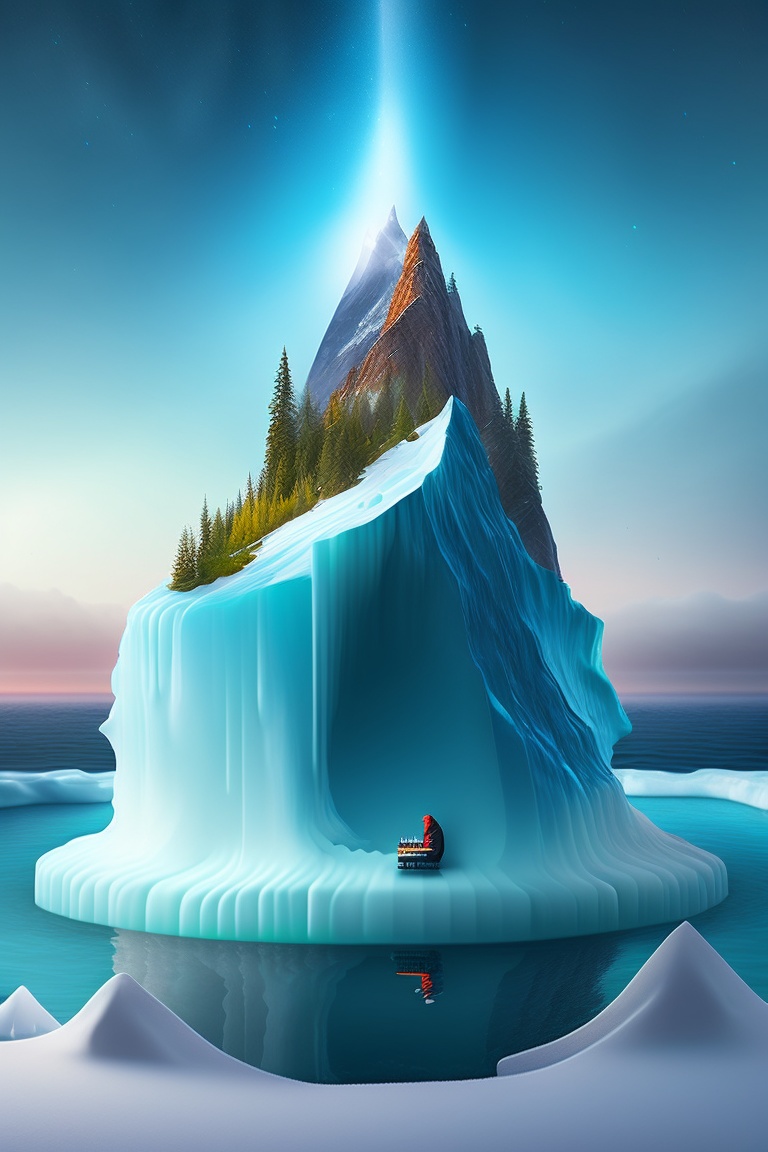 Lexica - A man playing chess on a iceberg against posseidon, realistic ...