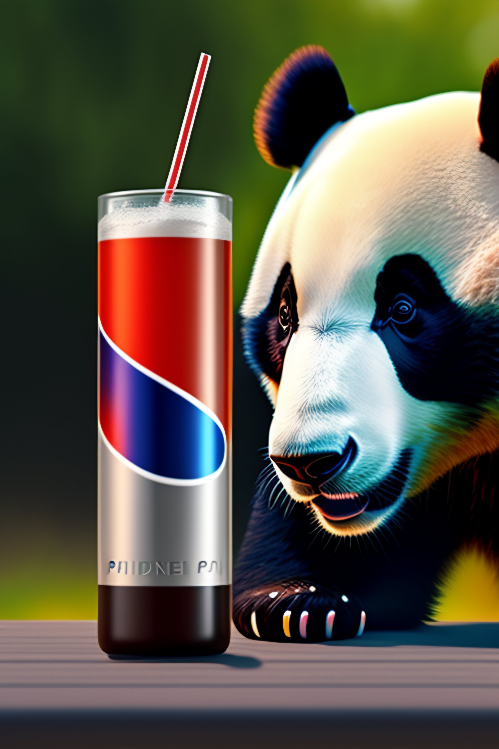 Lexica - Panda drinking pepsi