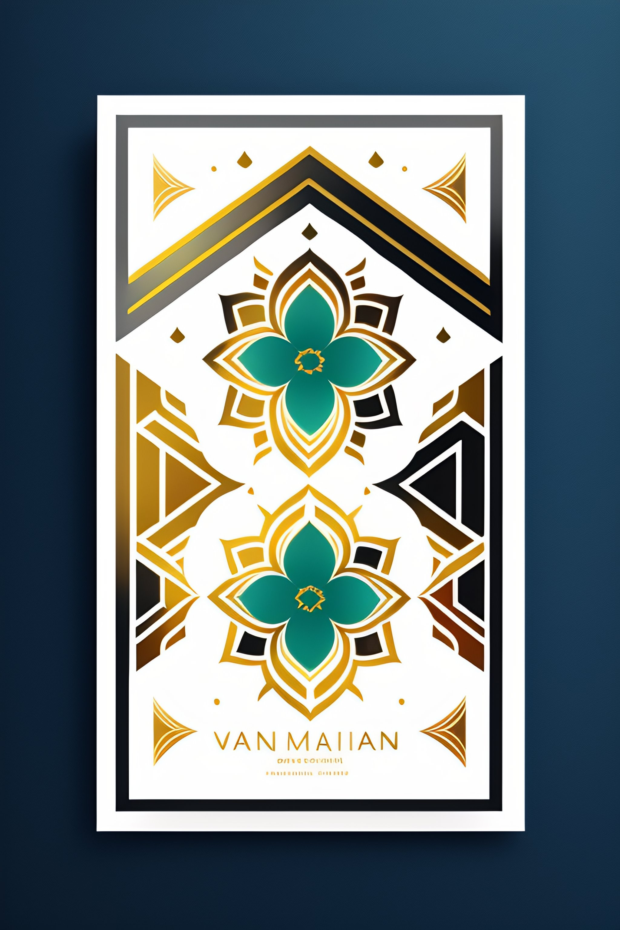 Lexica - Modern minimalistic Islamic greeting card for eid with ...