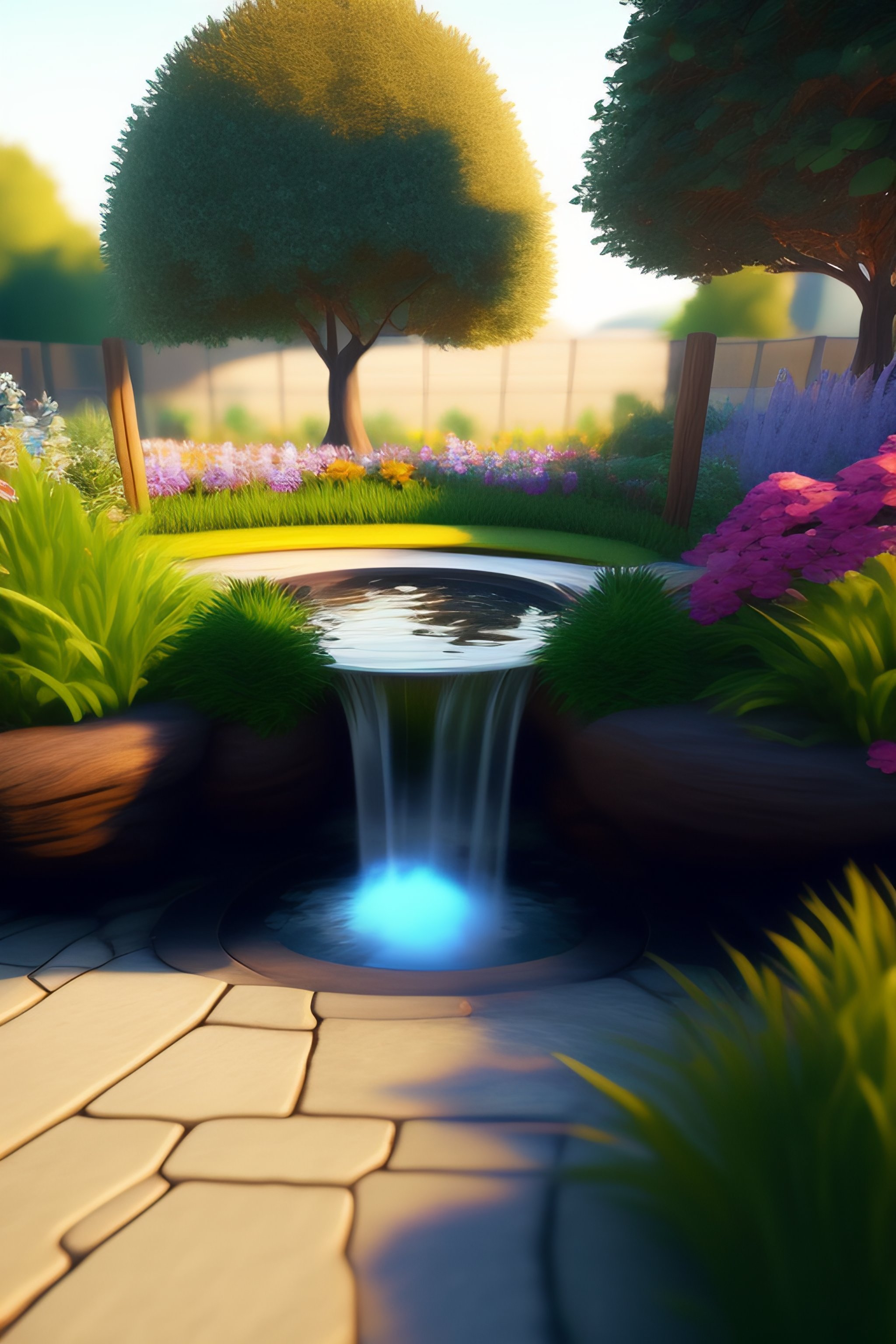 Lexica - Unreal engine rendered 3d garden