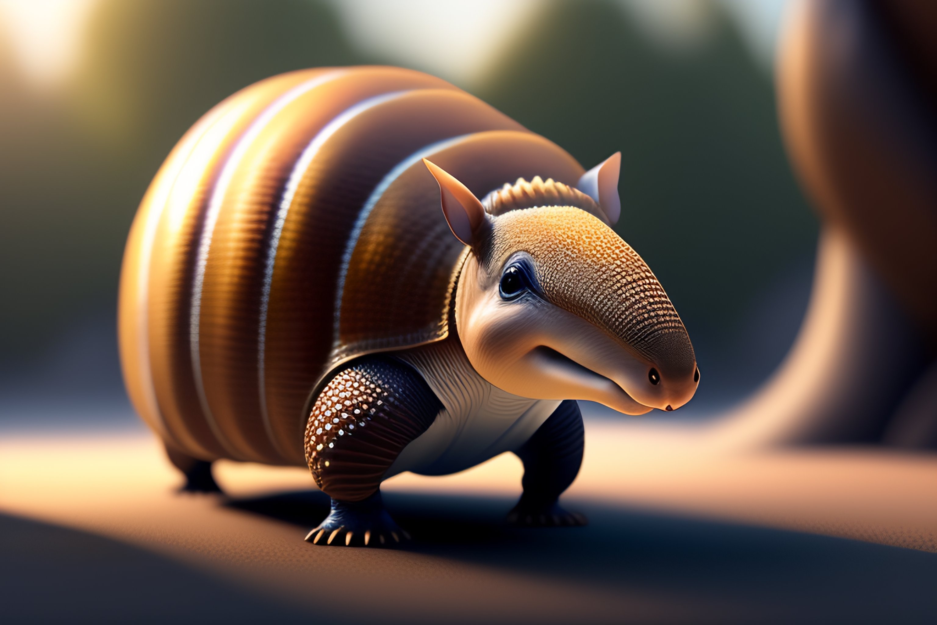 Lexica - Cute adorable little armadillo waving and smiling greeting me ...