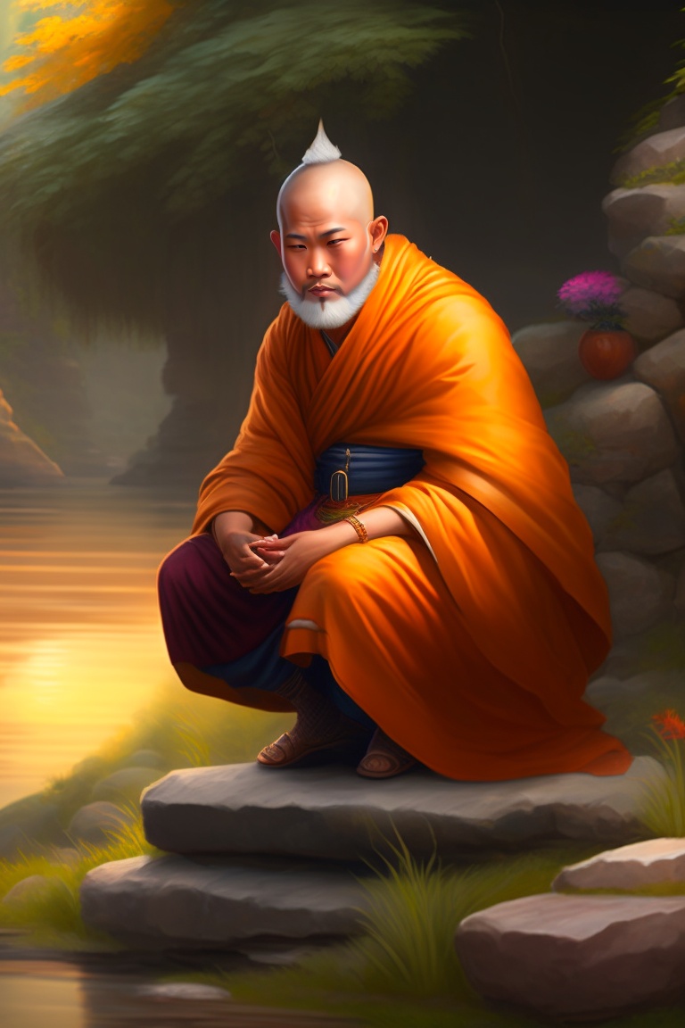 Lexica - The monk's assistant's visit: Illustrate the monk's assistant ...