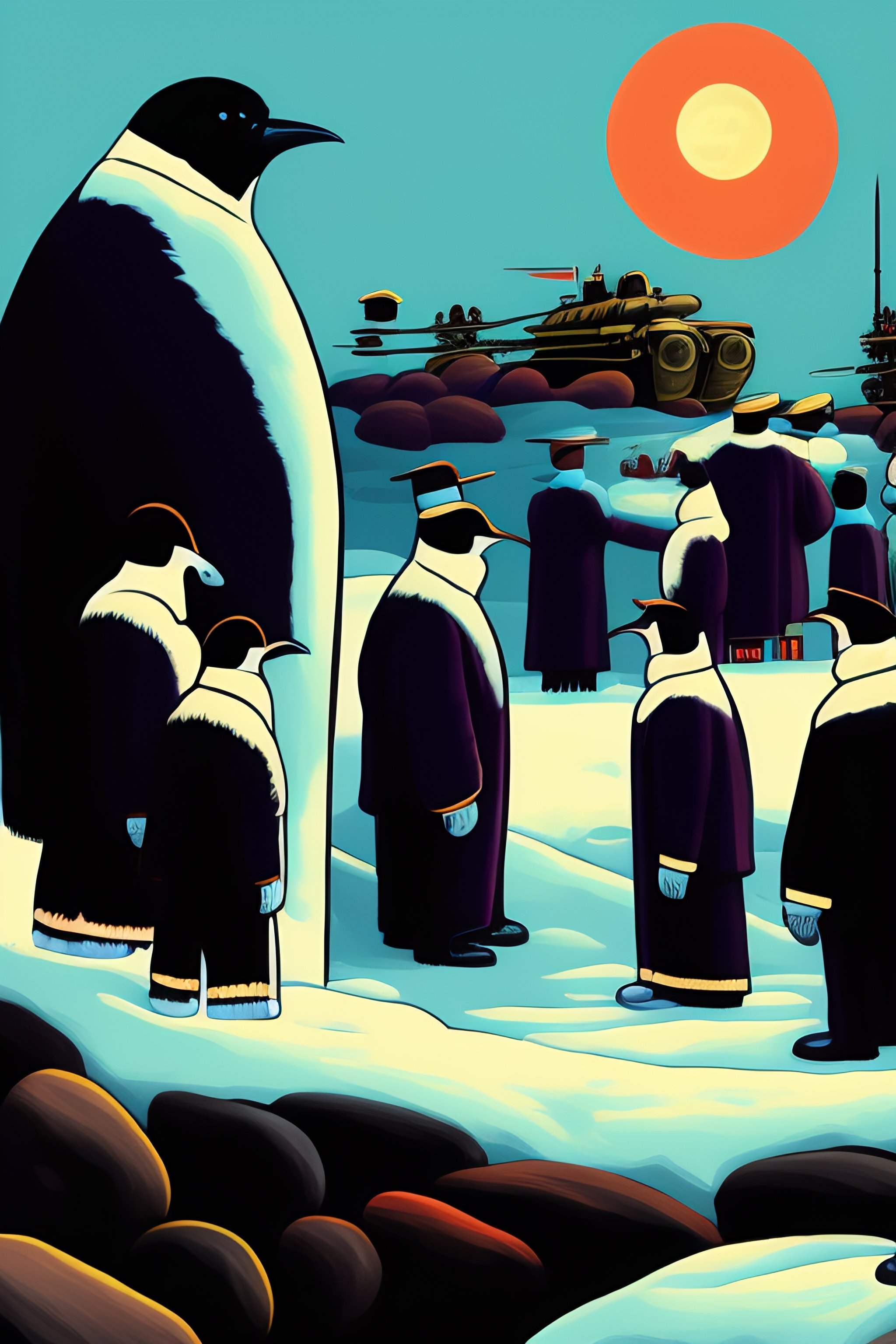 Lexica - ChillyWilly penguin cartoon tactical