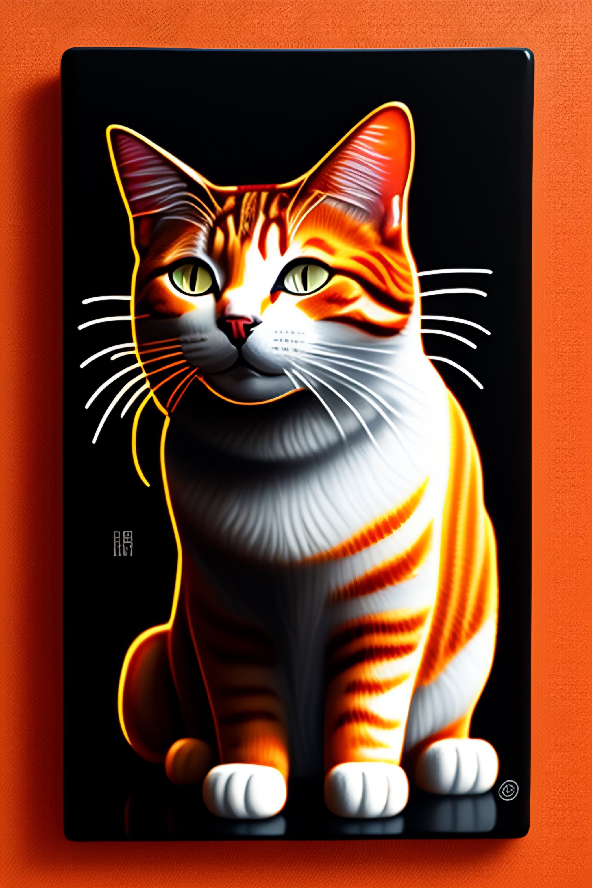 Lexica - Drawing of humanoid cat smiling in the style of attic red ...