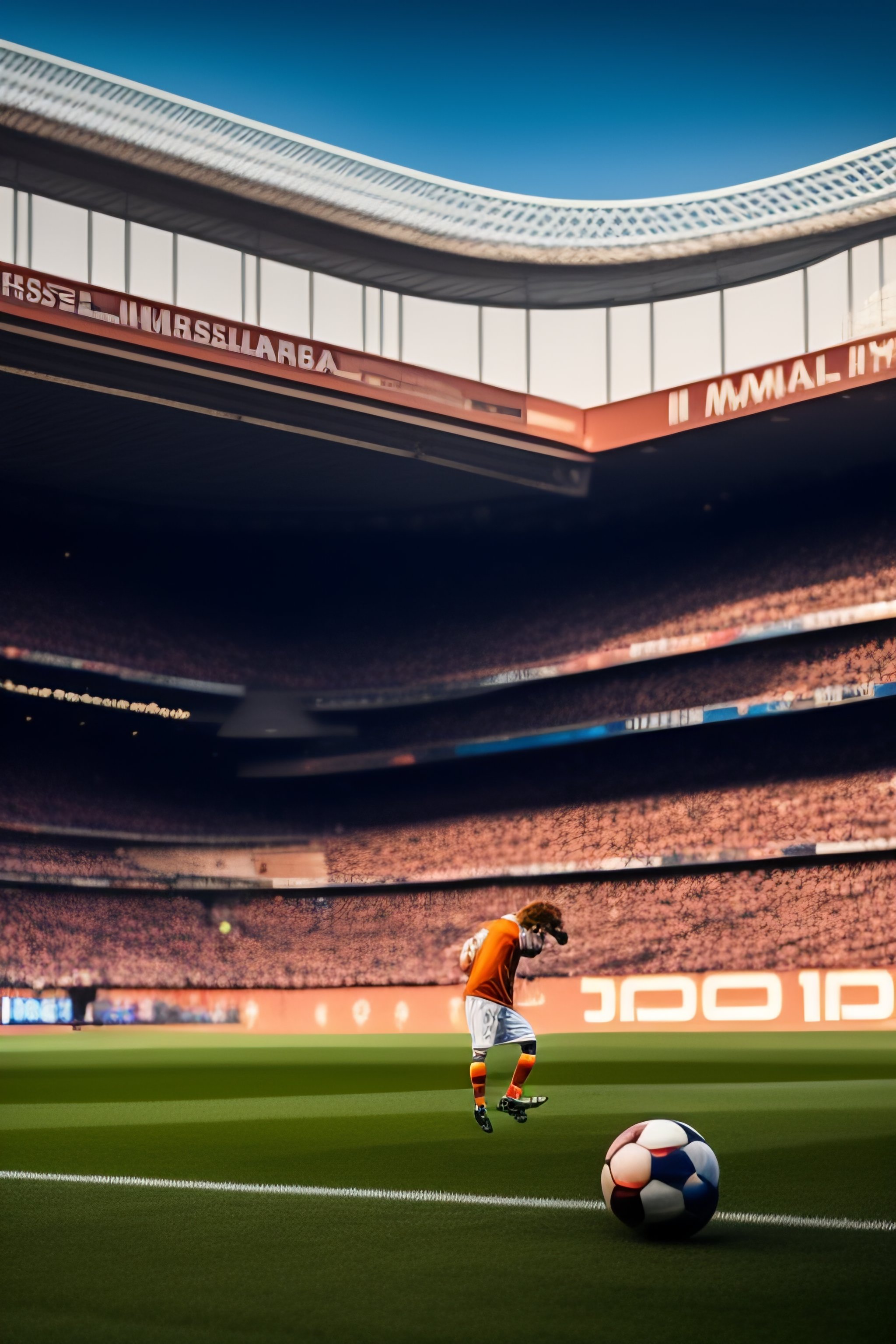 Lexica - Monkey playing soccer on mestalla stadium with cristiano ...