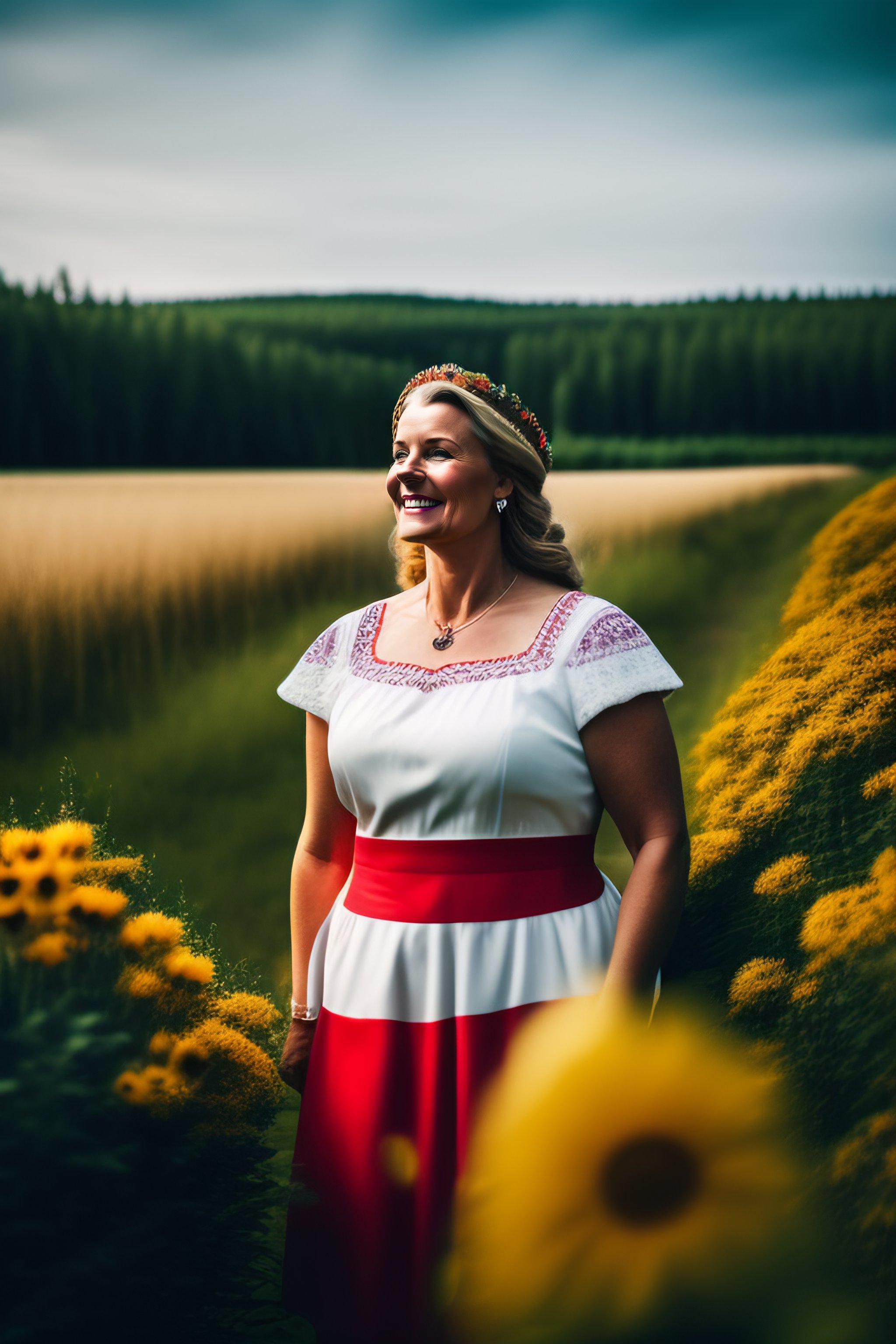 Lexica - A Swedish woman celebrating midsummer