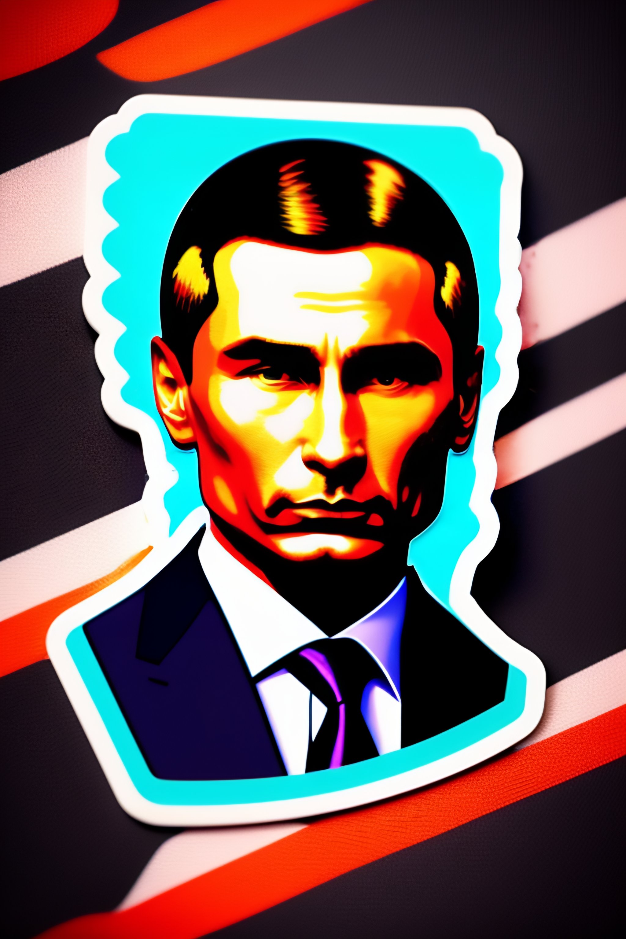Lexica - Angry cartoon Wladimir Putin sticker, anime style, solid ...